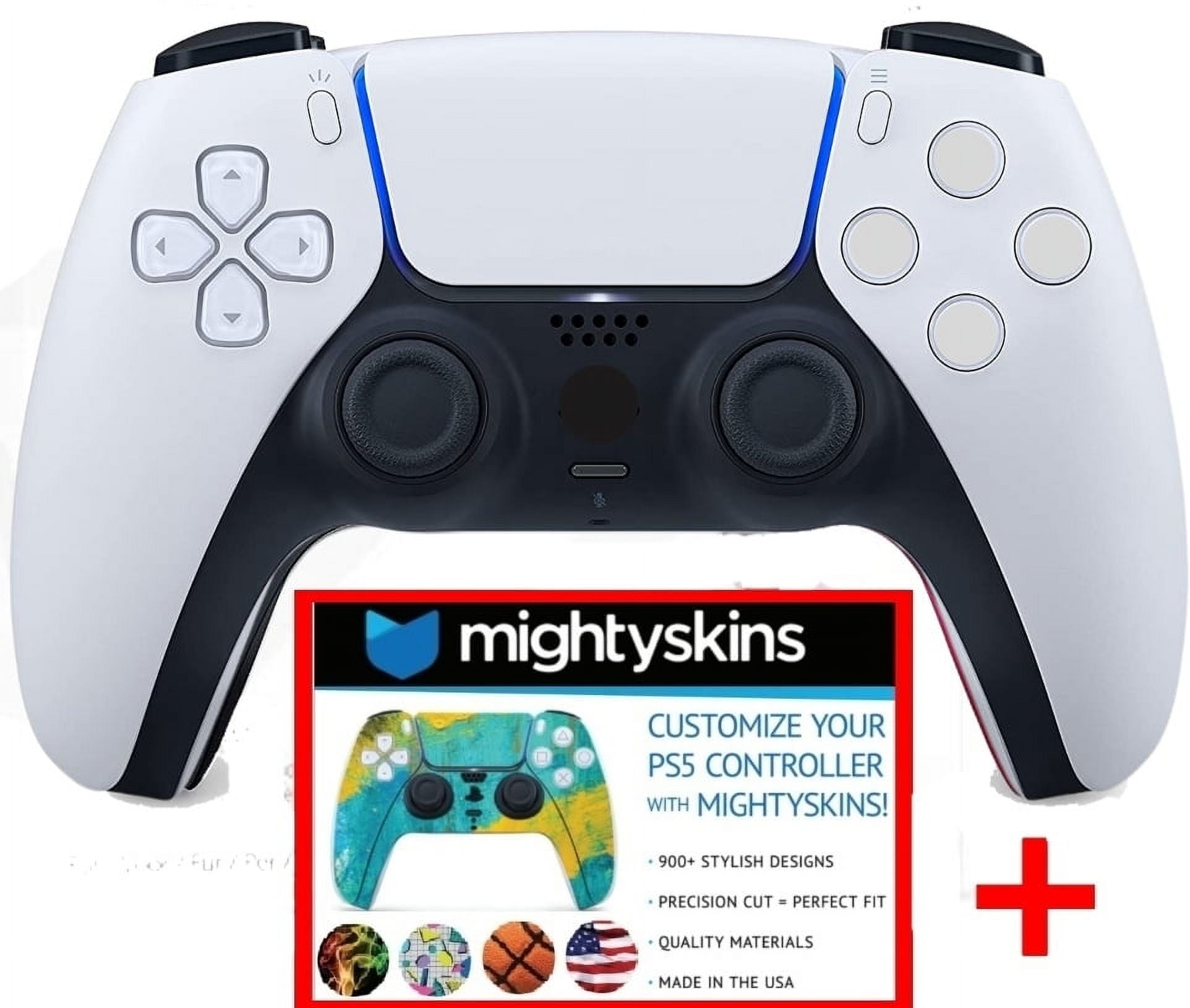 Sony PlayStation 5 DualSense Wireless Controller White with Mightyskins ...