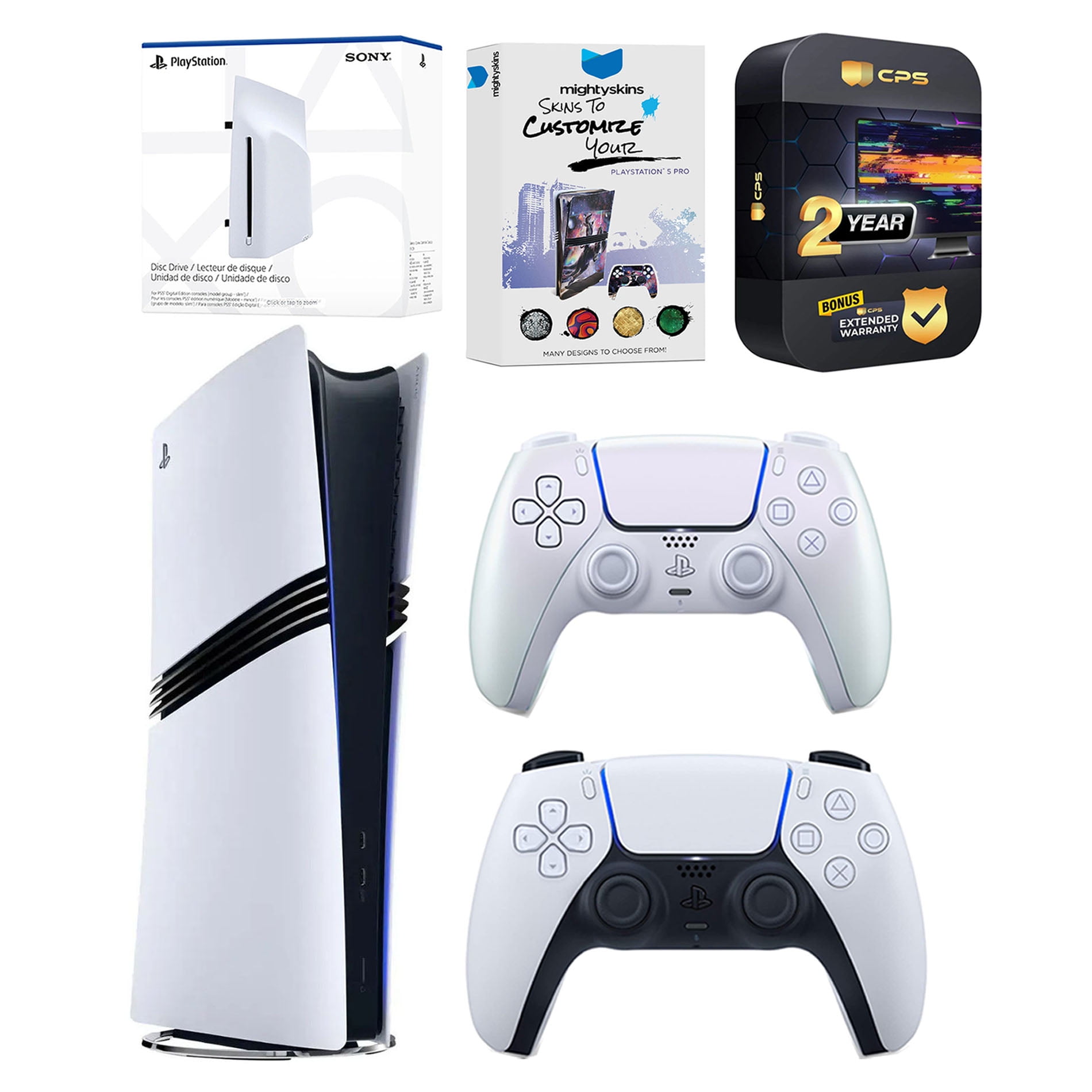 Sony PlayStation 5 Pro Digital Bundle with Disc Drive, Extra Controller ...