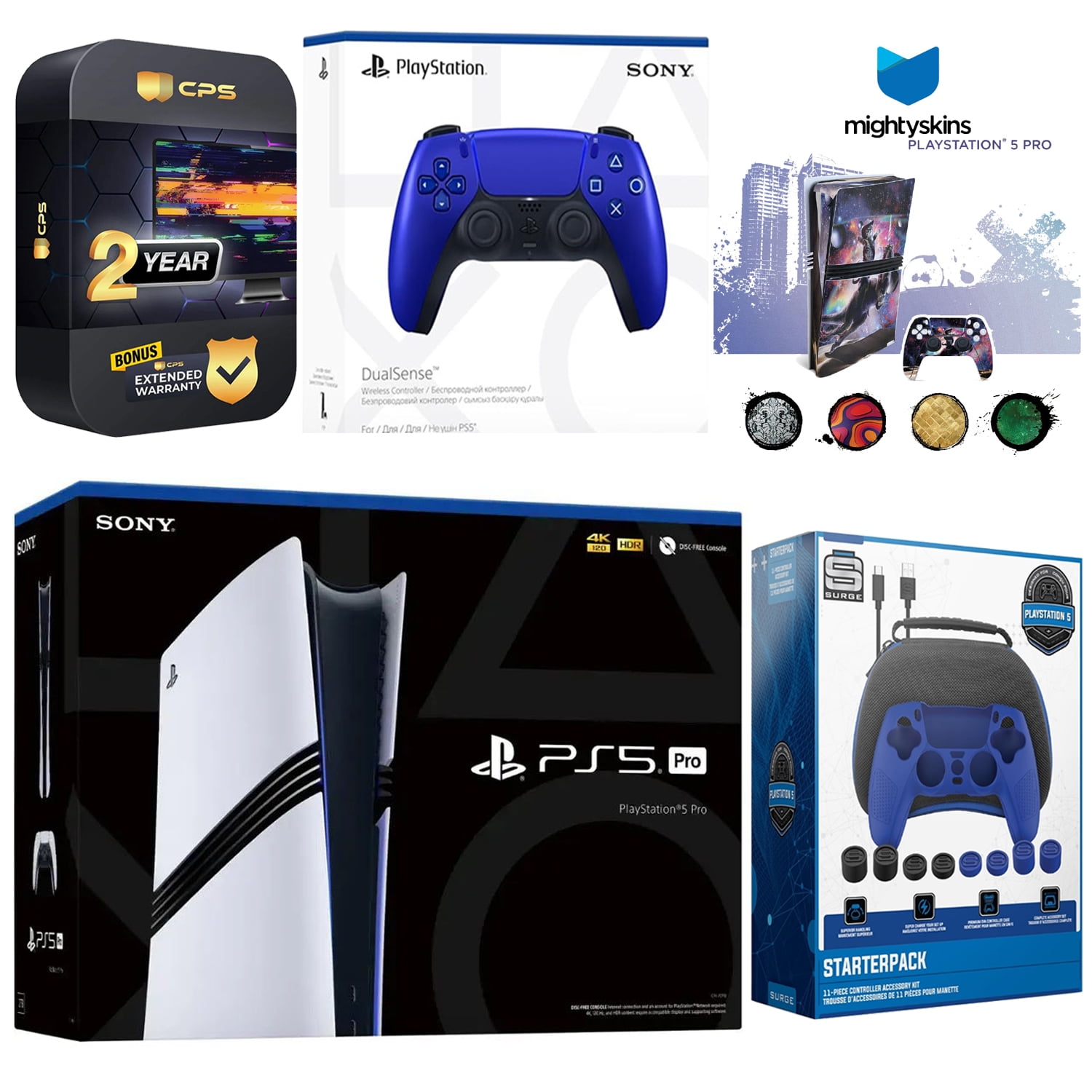 Sony PlayStation 5 Pro with Extra Cobalt Blue Controller, Pro Gamer ...