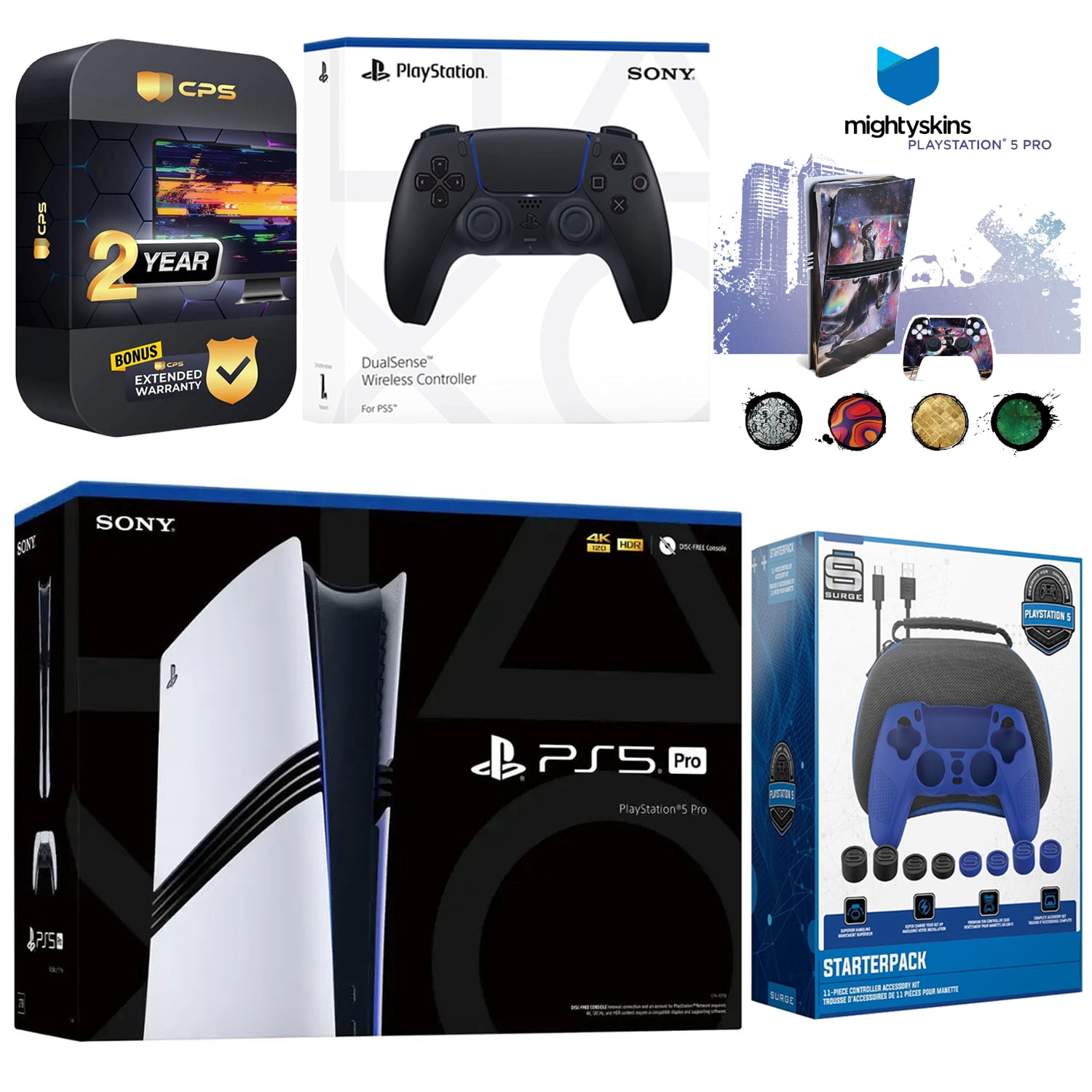 Sony PlayStation 5 Pro with Extra Midnight Black Controller, Pro Gamer ...