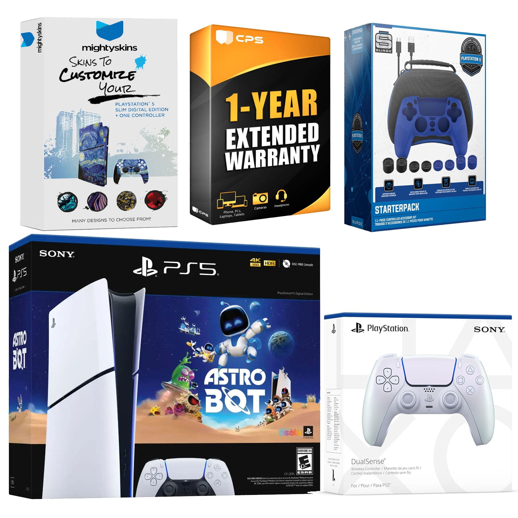 Sony PlayStation 5 Slim Digital Astro Bot Bundle with Extra Chroma ...
