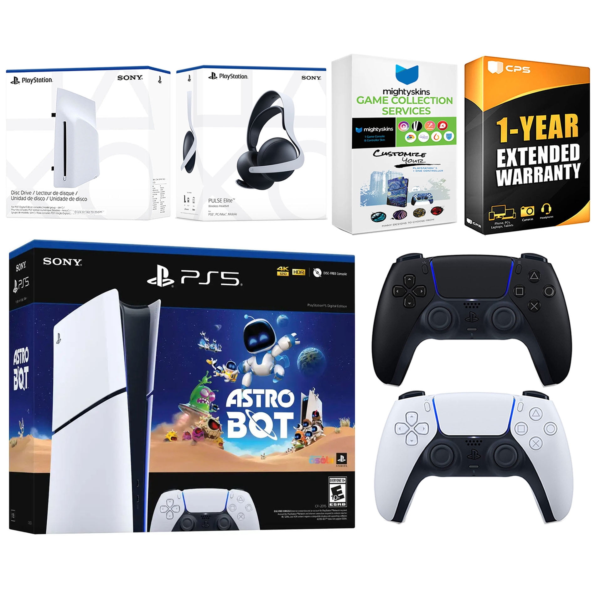 Sony PlayStation 5 Slim Digital Astro Bot Bundle with Disc Drive, Extra ...