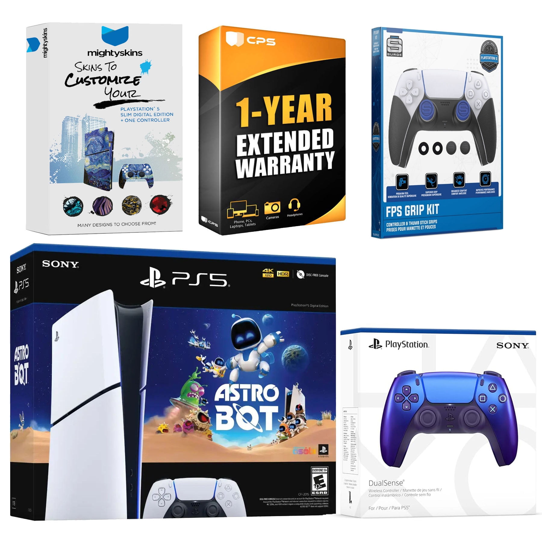 Sony PlayStation 5 Slim Digital Astro Bot Bundle with Extra Chroma ...