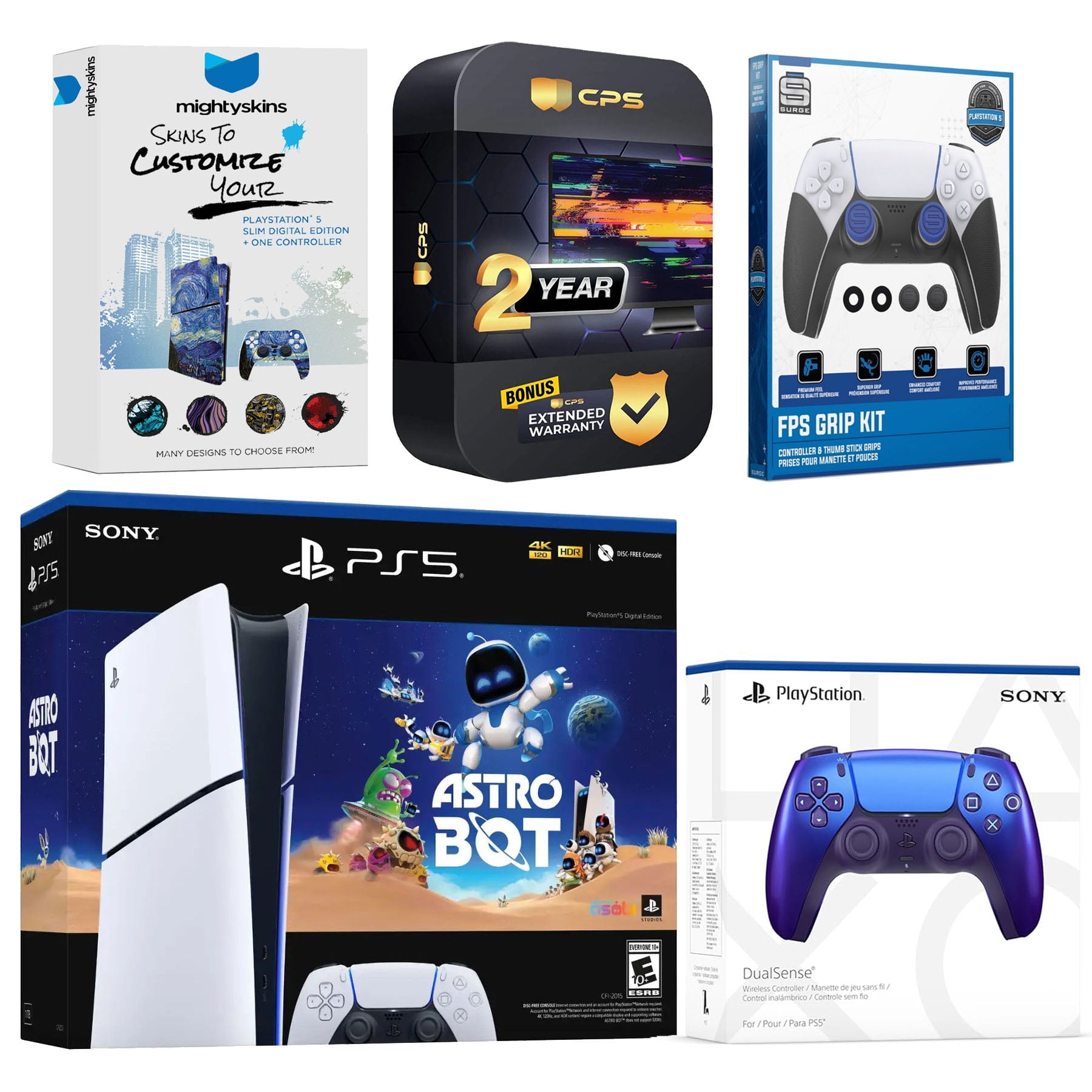 Sony PlayStation 5 Slim Digital Astro Bot Bundle with Extra Chroma ...