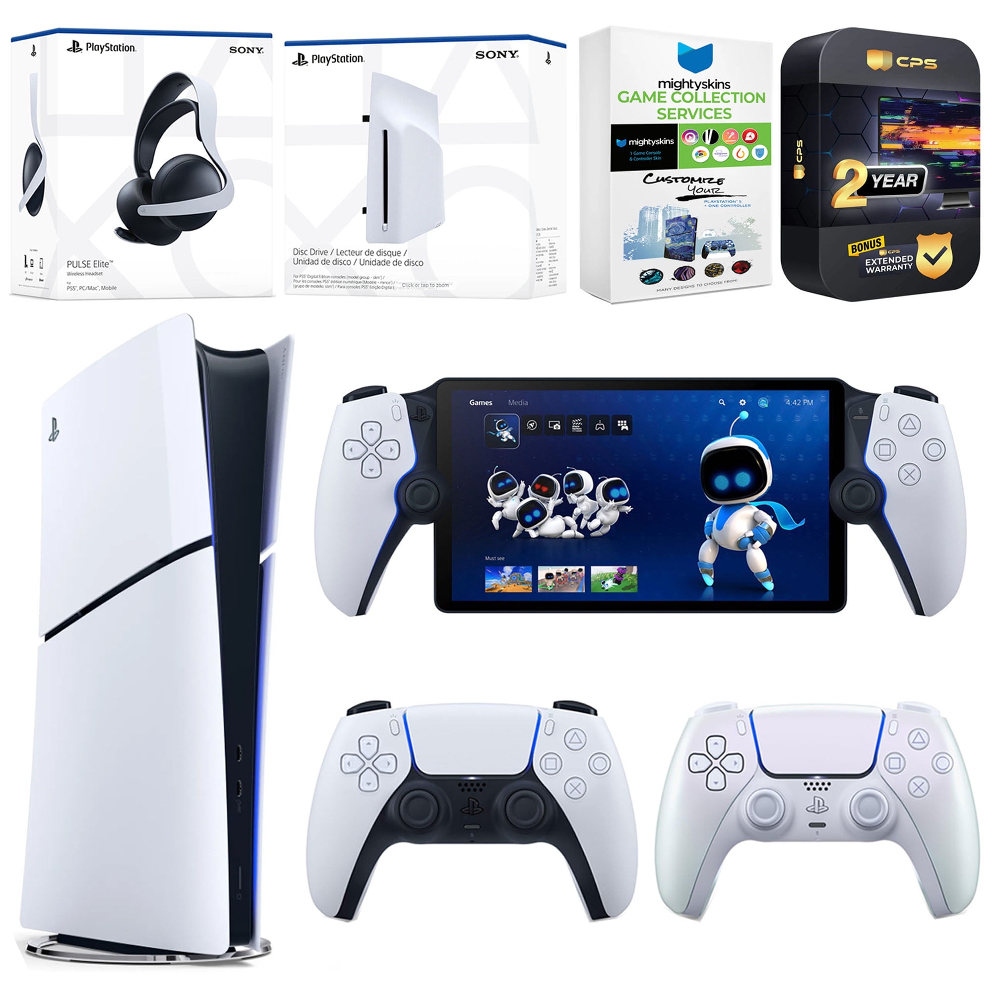 Sony PlayStation 5 Slim Digital Bundle with Disc Drive, Extra ...