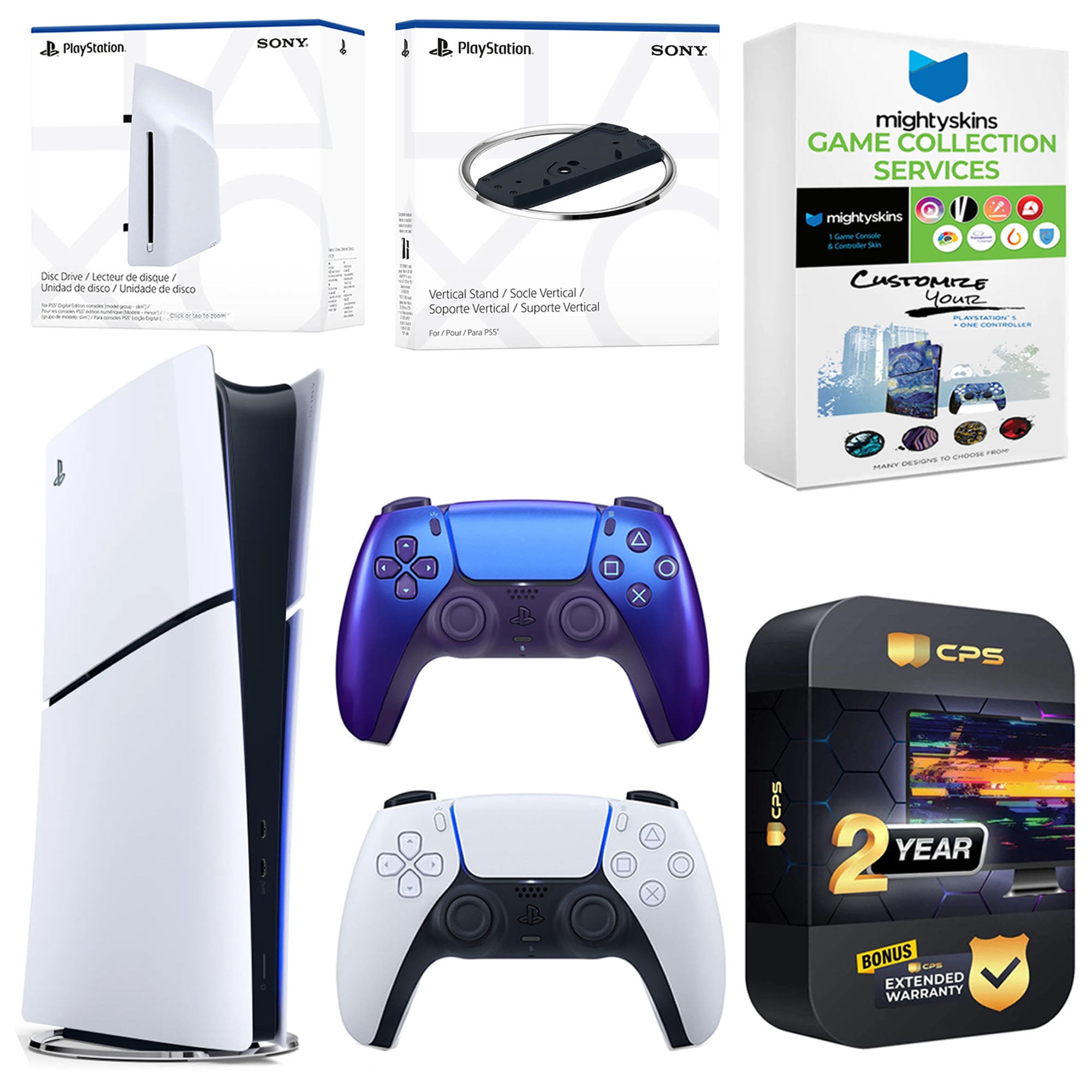 Sony PlayStation 5 Slim Digital Bundle with Disc Drive, Extra ...