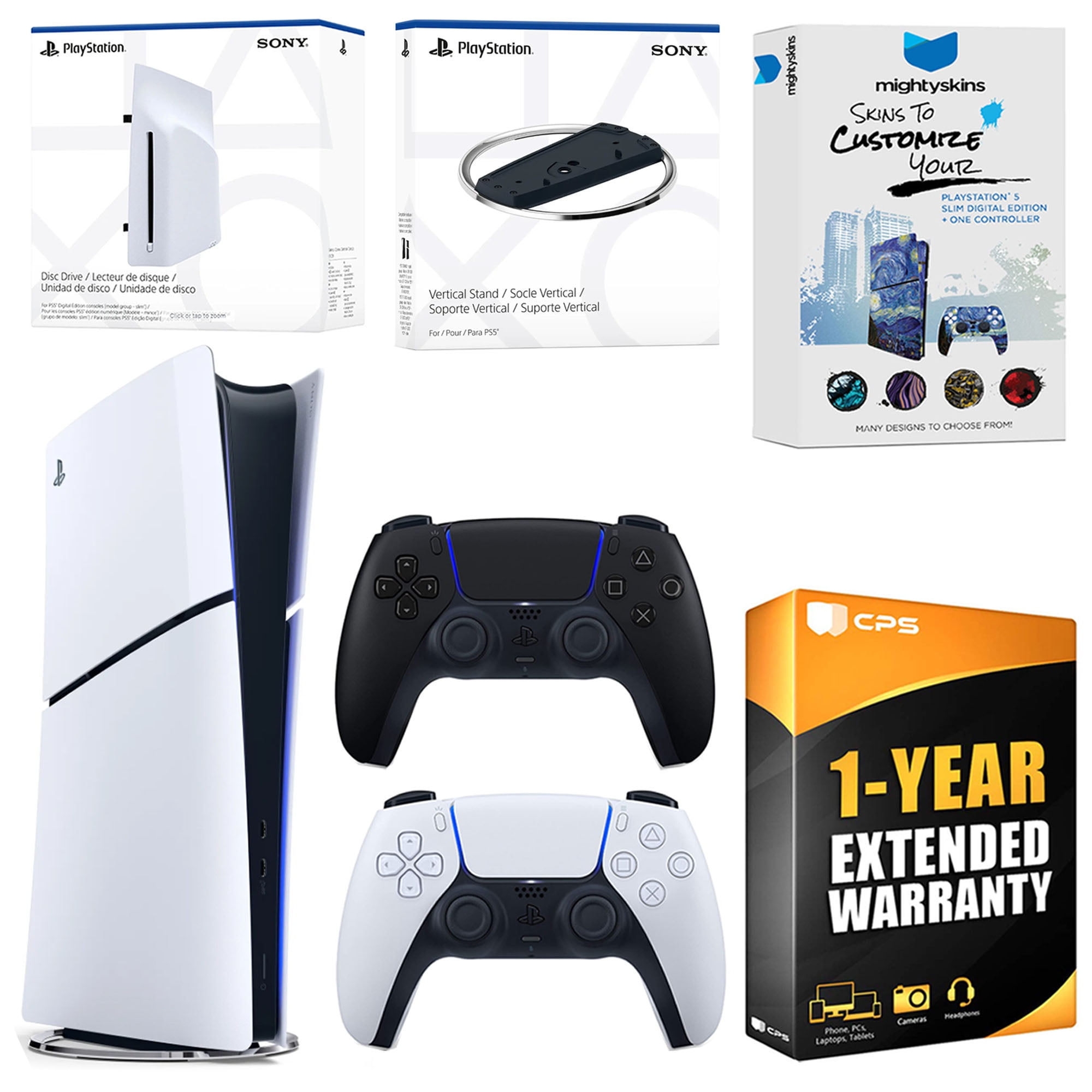 Sony PlayStation 5 Slim Digital Bundle with Disc Drive, Extra ...