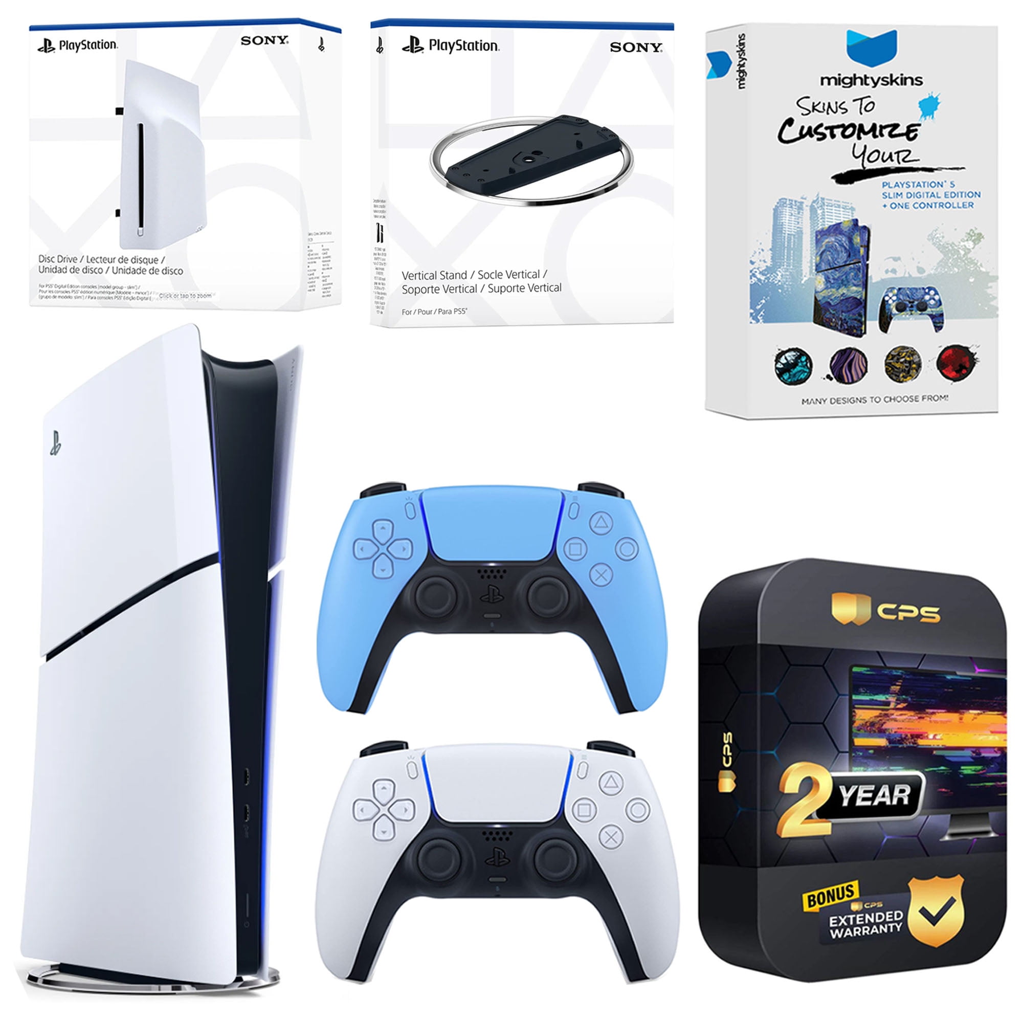 Sony PlayStation 5 Slim Digital Bundle with Disc Drive, Extra ...