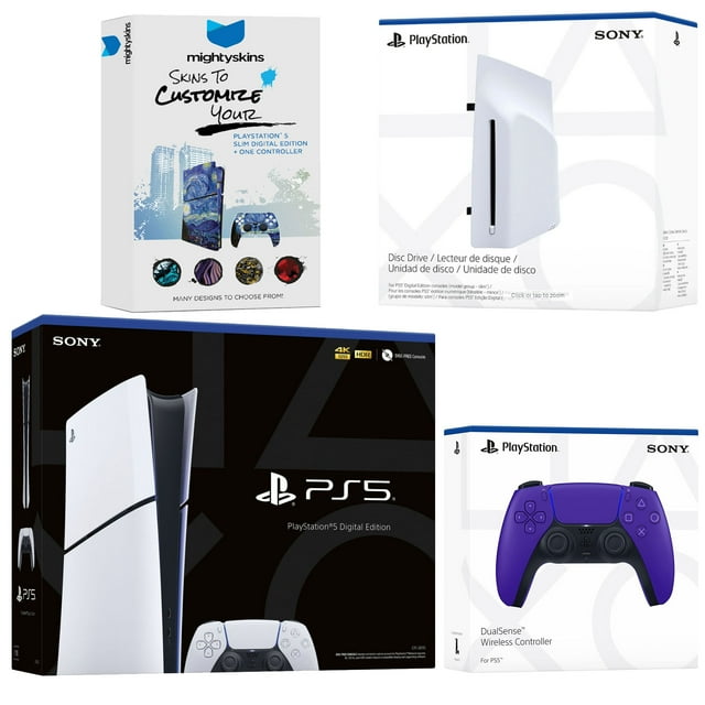 Sony PlayStation 5 Slim Digital Bundle with Disc Drive, Extra ...