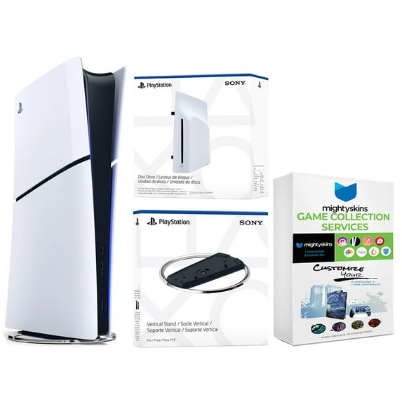Sony PlayStation 5 Slim Digital Bundle with Disc Drive, Vertical Stand ...