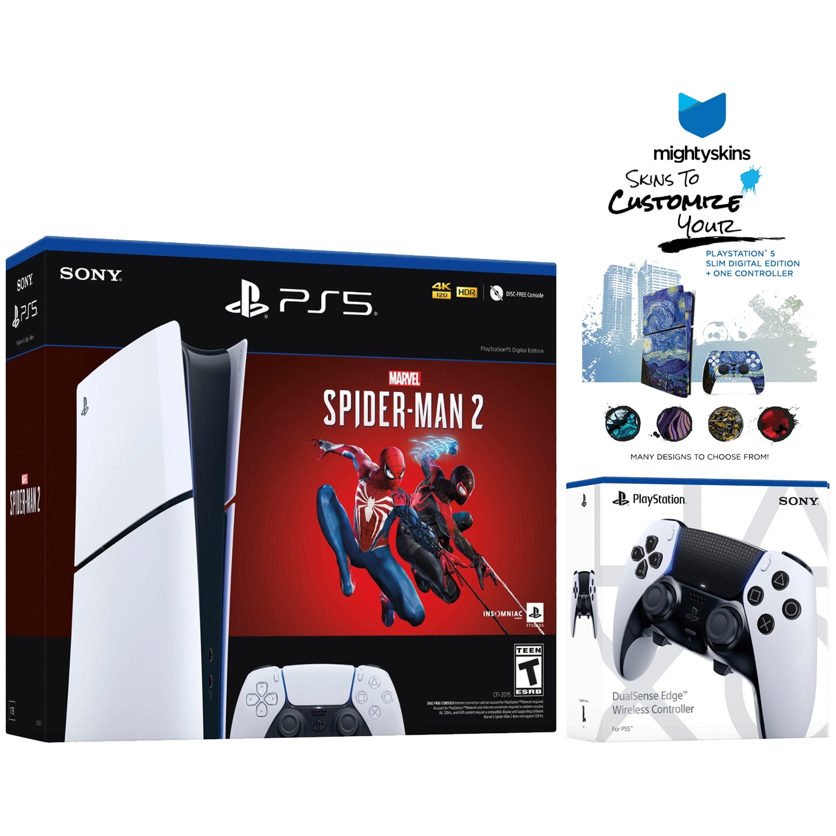 Sony PlayStation 5 Slim Digital Marvel’s Spider-Man 2 Bundle with Extra ...