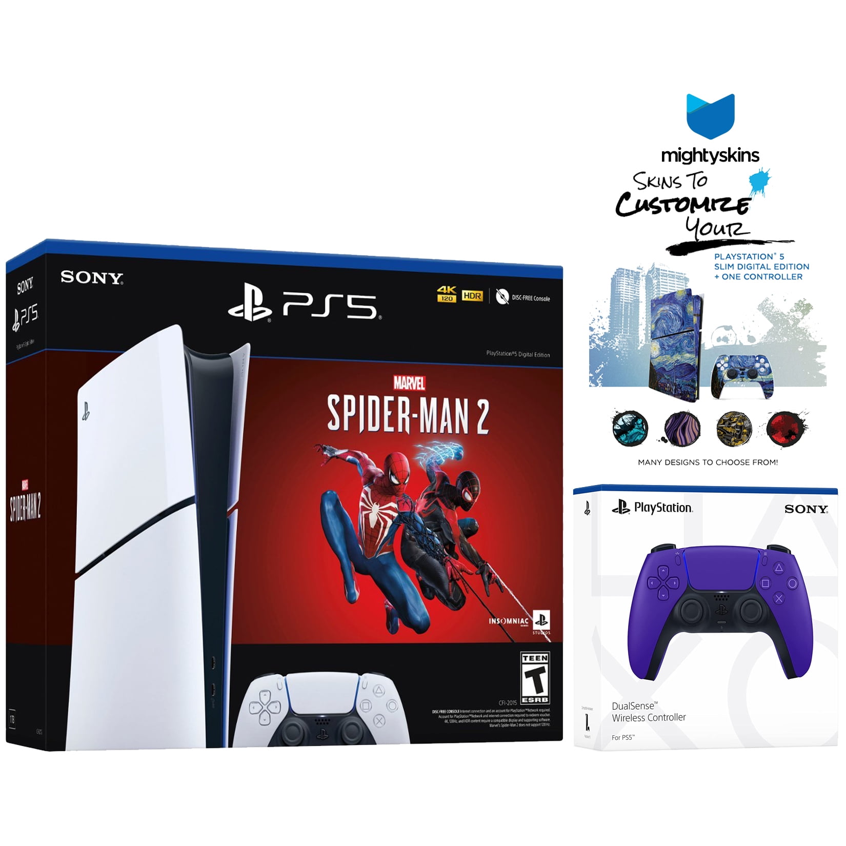 Sony PS5 Slim Console Spider-Man 2 Bundle with Extra Controller ...