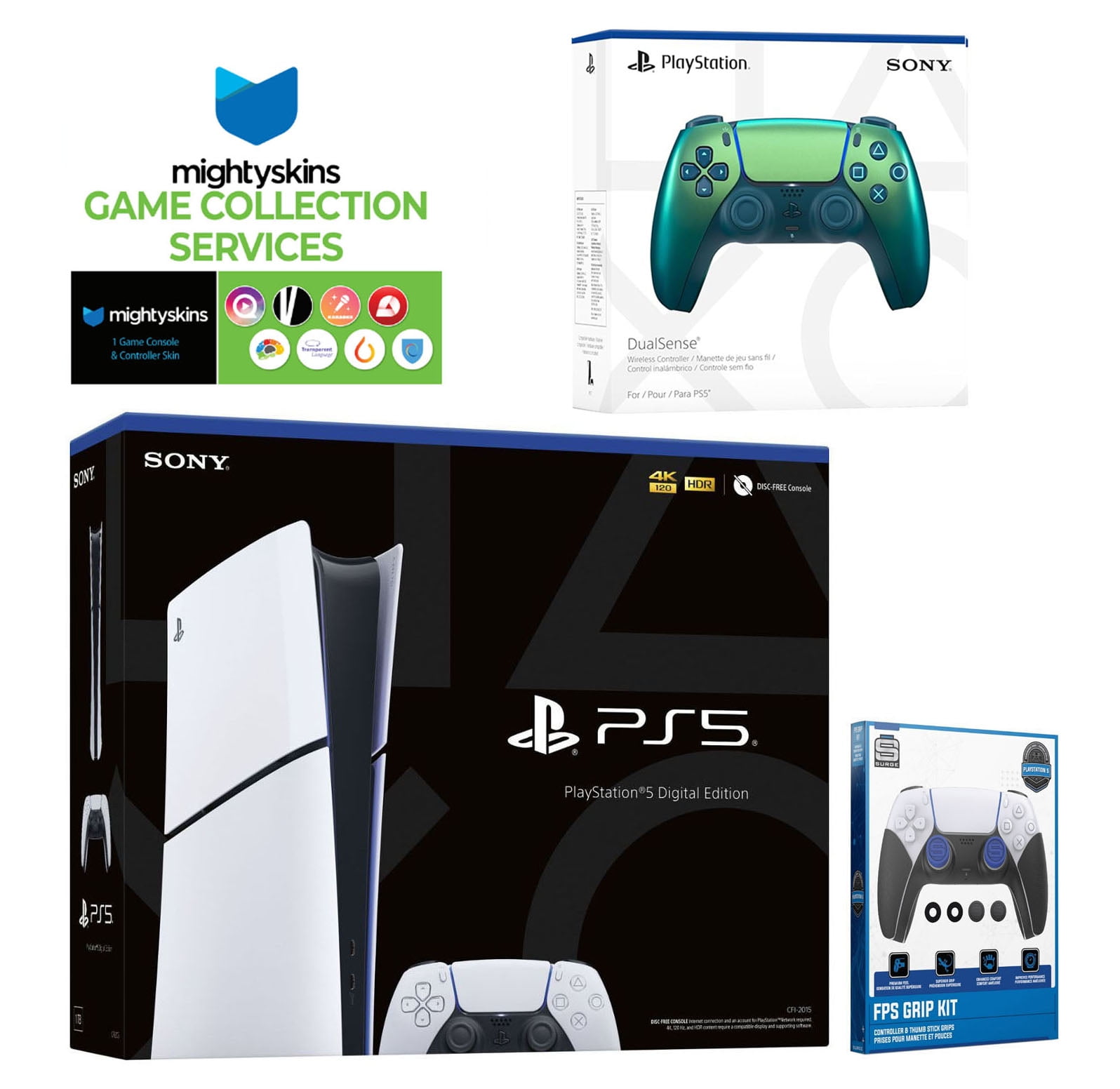 Sony PlayStation 5 Slim Digital with Extra Chroma Teal Controller, FPS ...