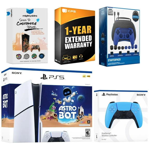 Sony PlayStation 5 Slim Disc PS5 Astro Bot Bundle with Extra Chroma ...
