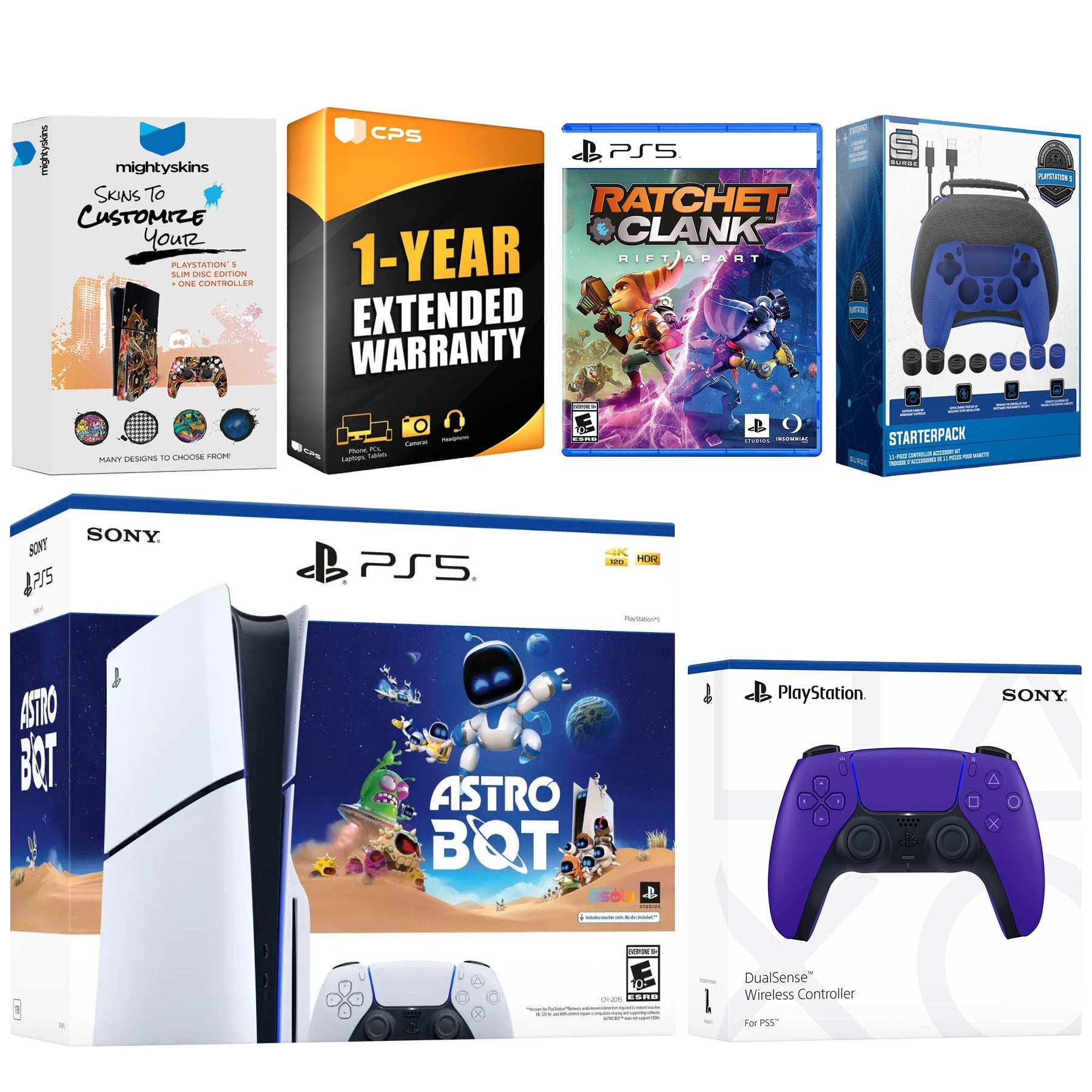 Sony PlayStation 5 Slim Disc Astro Bot, Rachet and Clank Bundle with ...