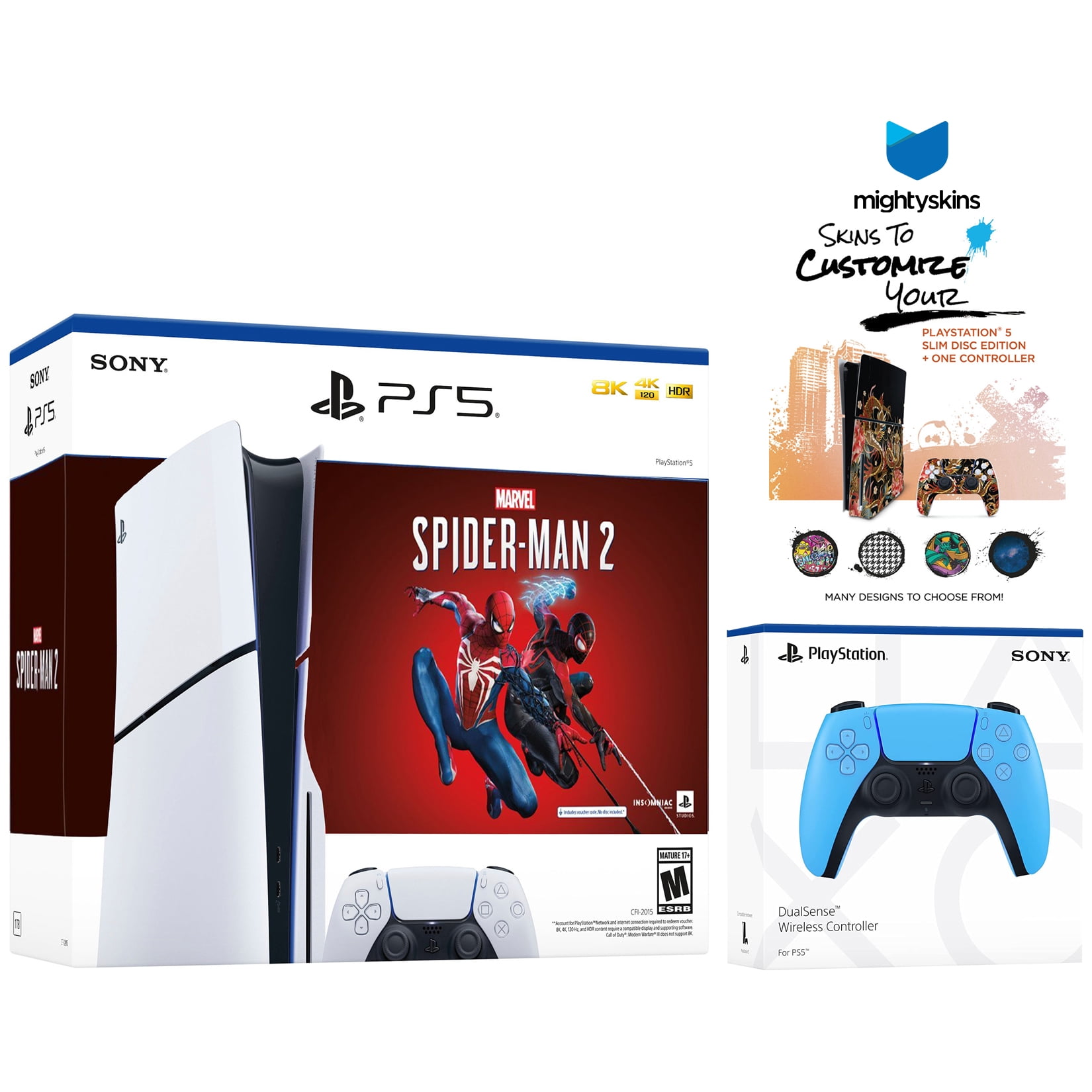 Sony PlayStation 5 Slim Disc Marvel’s Spider-Man 2 Bundle with Extra ...
