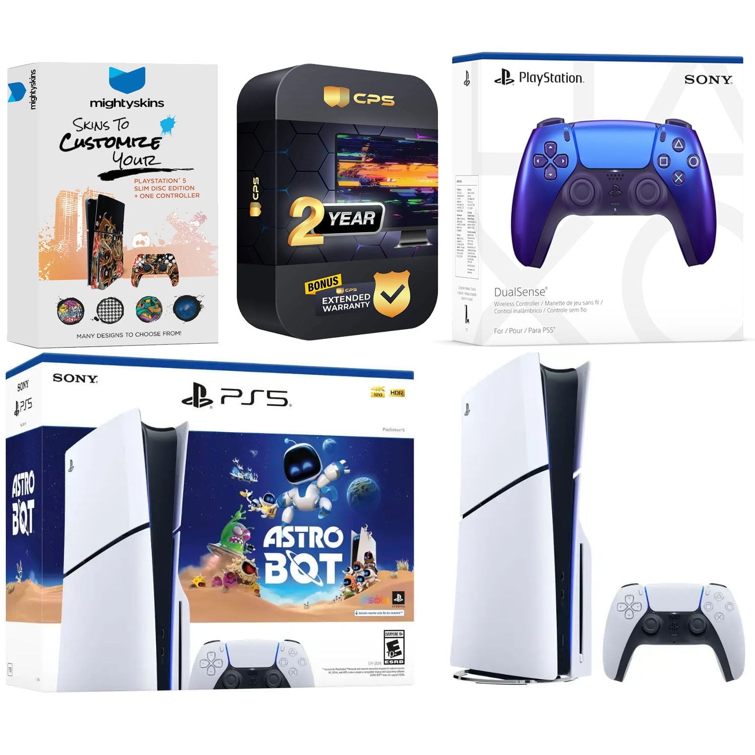 Sony PlayStation 5 Slim Disc PS5 Astro Bot Bundle with Extra Chroma ...
