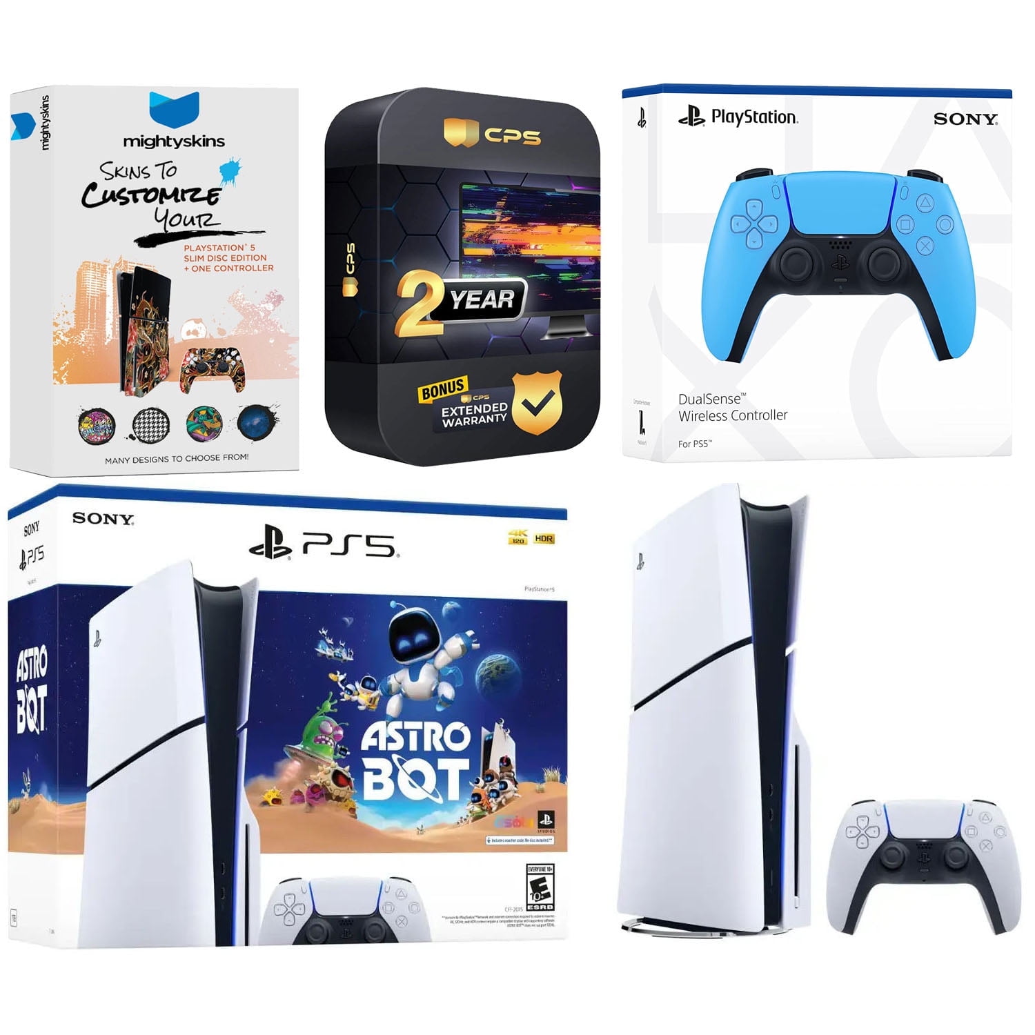Sony PlayStation 5 Slim Disc PS5 Astro Bot Bundle with Extra Starlight ...