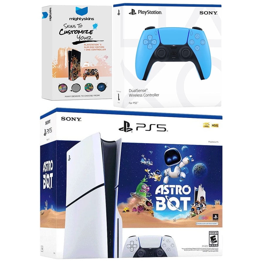 Sony PlayStation 5 Slim Disc PS5 Astro Bot Bundle with Extra Starlight ...