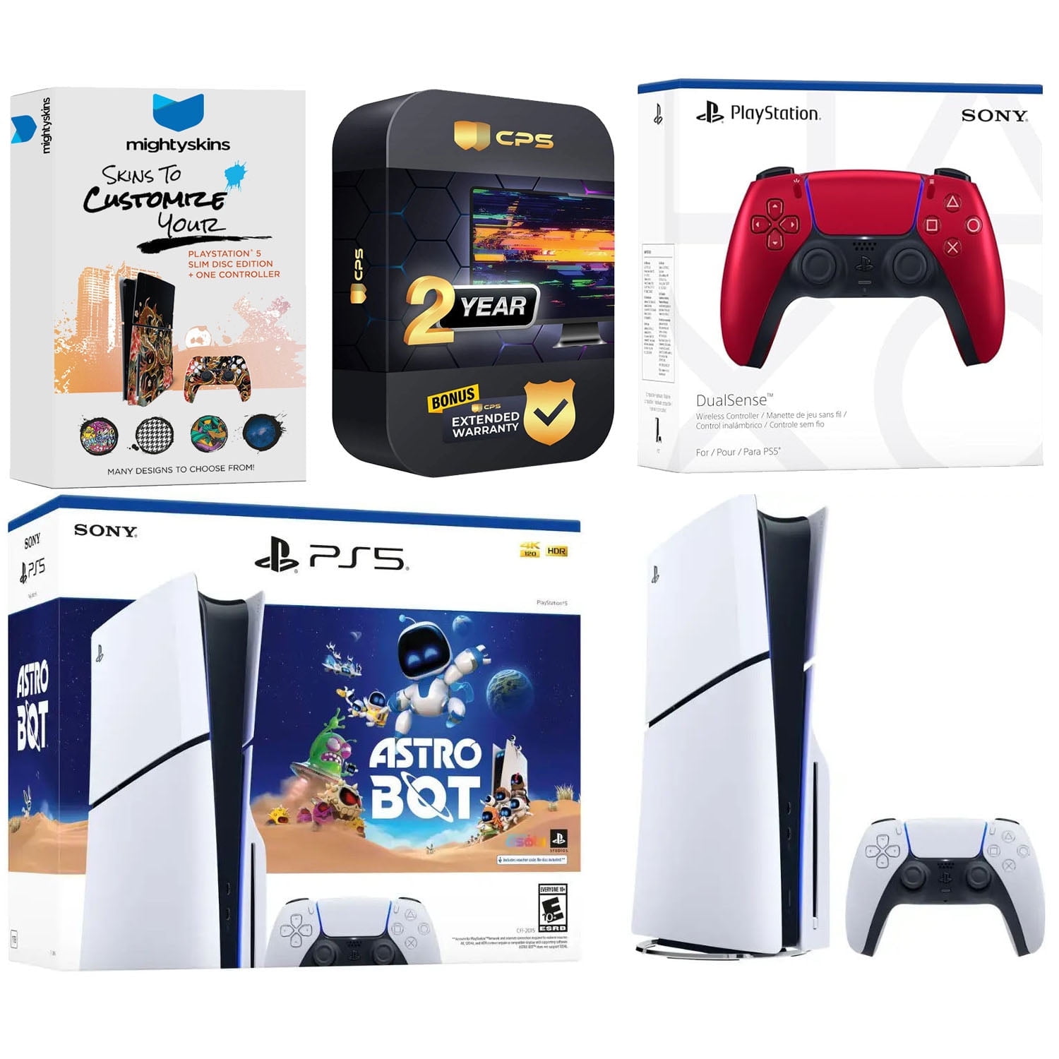 Sony PlayStation 5 Slim Disc PS5 Astro Bot Bundle with Extra Volcanic ...