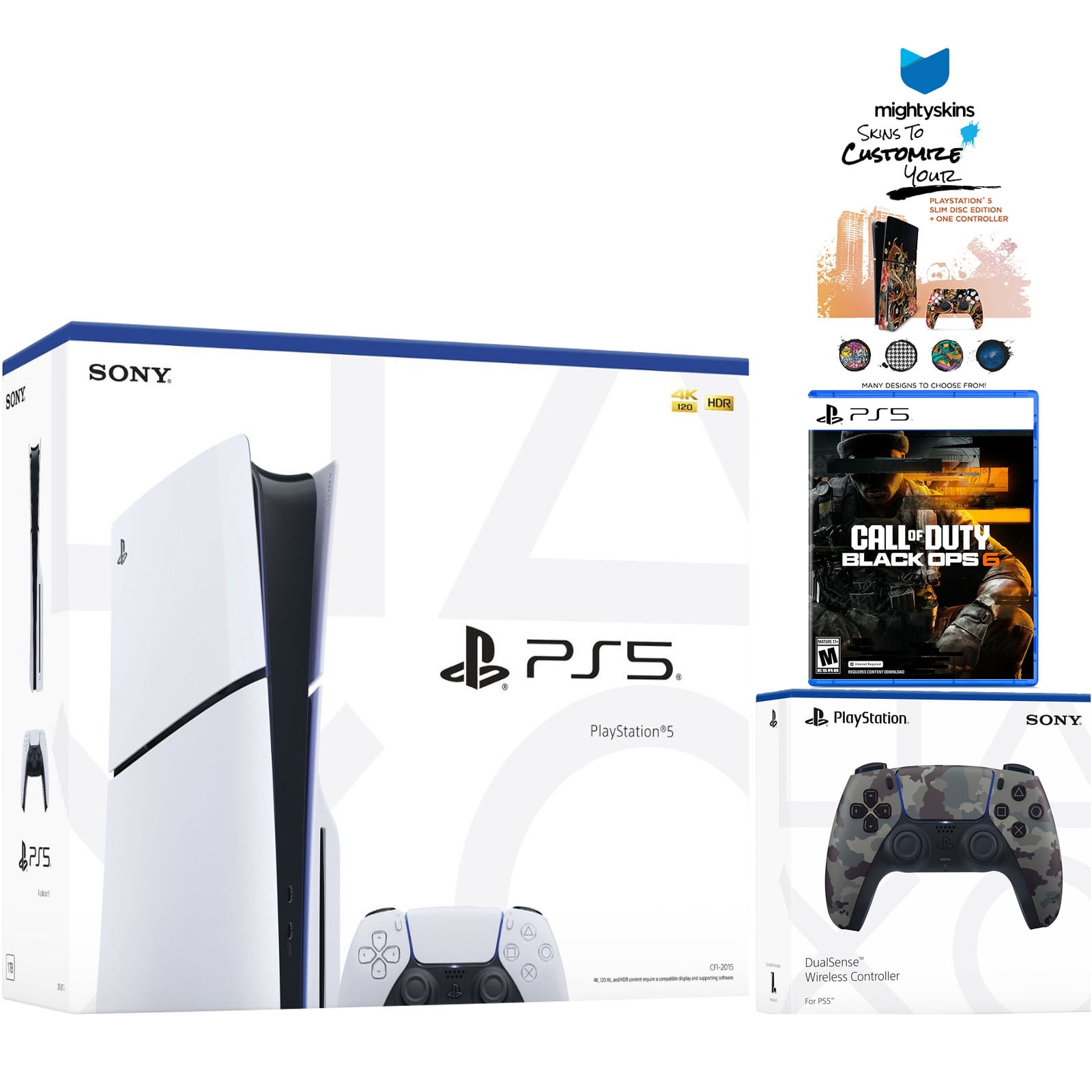 Sony PlayStation 5 Slim Disc PS5 with Call of Duty Black Ops 6, Extra ...