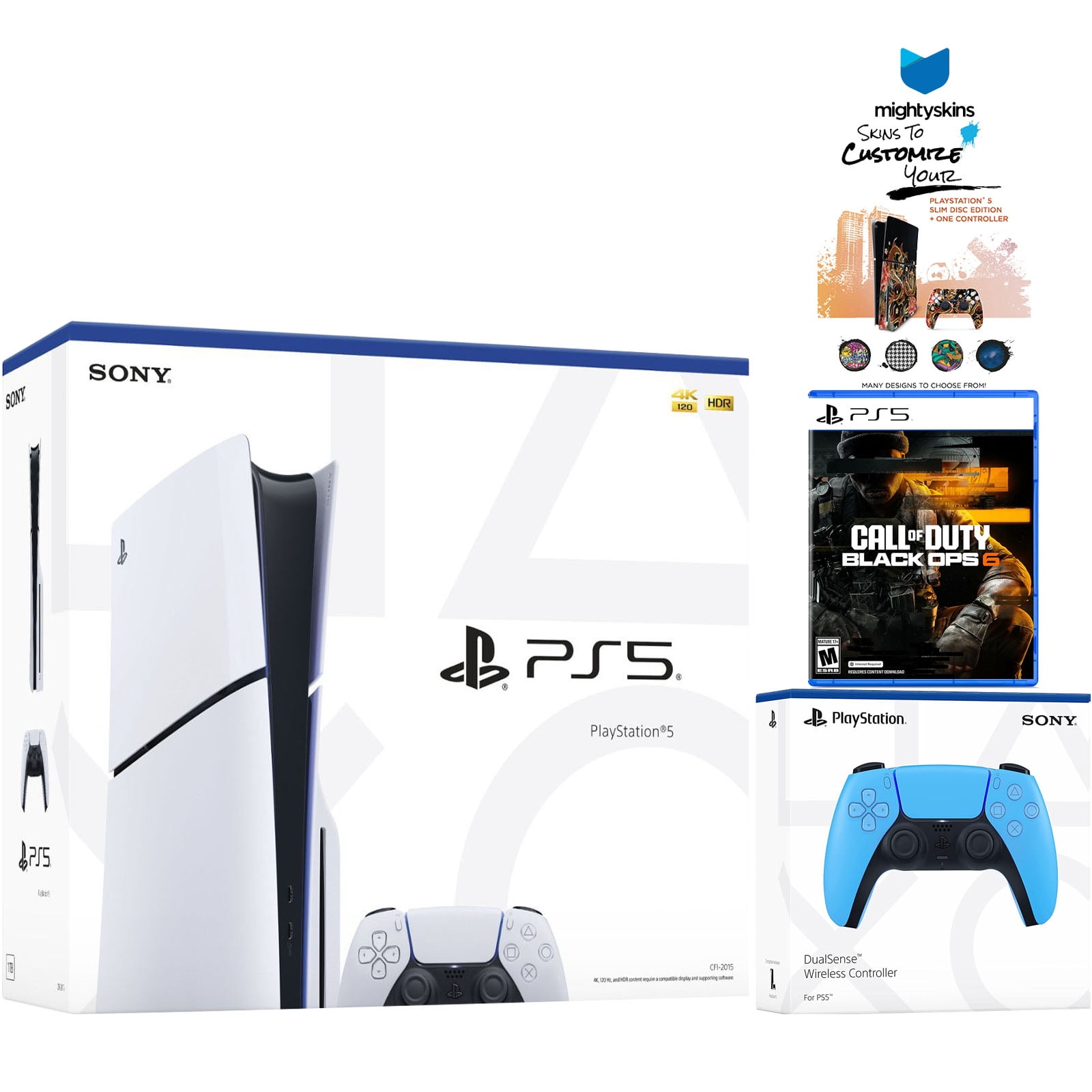 Sony PlayStation 5 Slim Disc PS5 with Call of Duty Black Ops 6, Extra ...