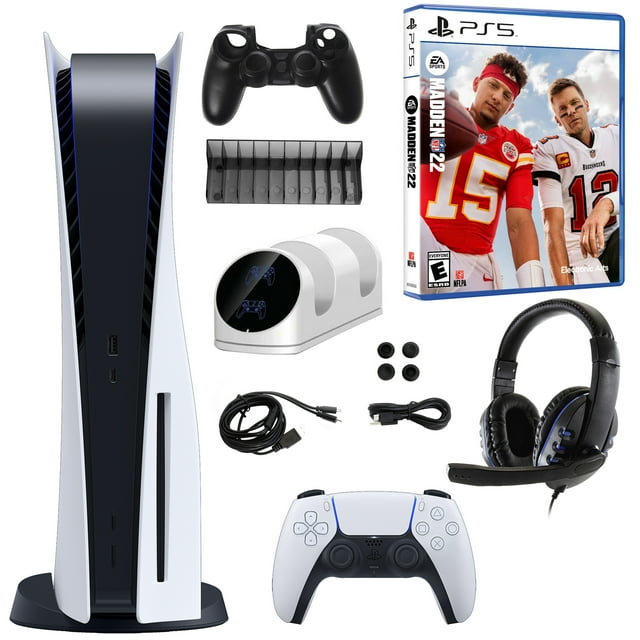 Sony PlayStation 5 Gaming Console with Madden NFL 22, Accessories Kit ...