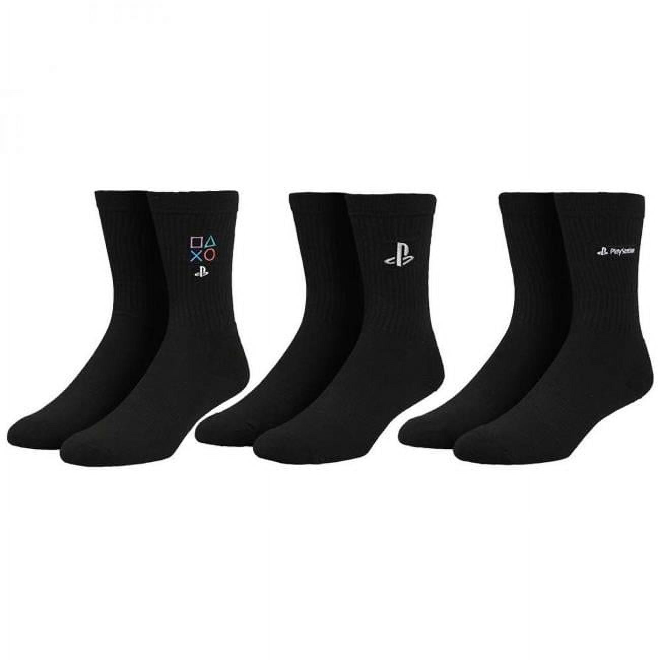 Sony PlayStation Embroidered Crew Socks 3-Pack - Walmart.com