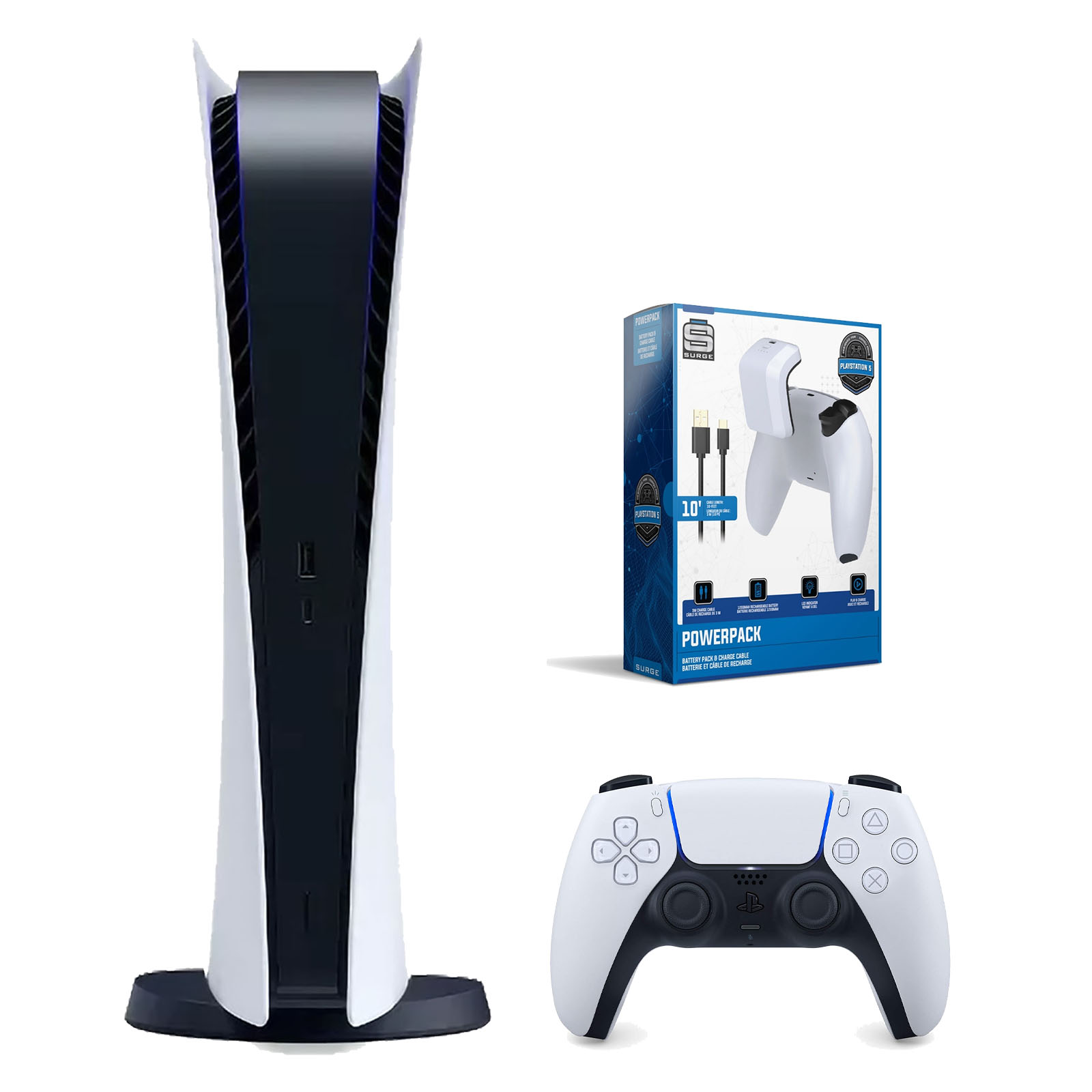Sony Playstation 5 Digital Console, Japan Import, with Surge PowerPack ...