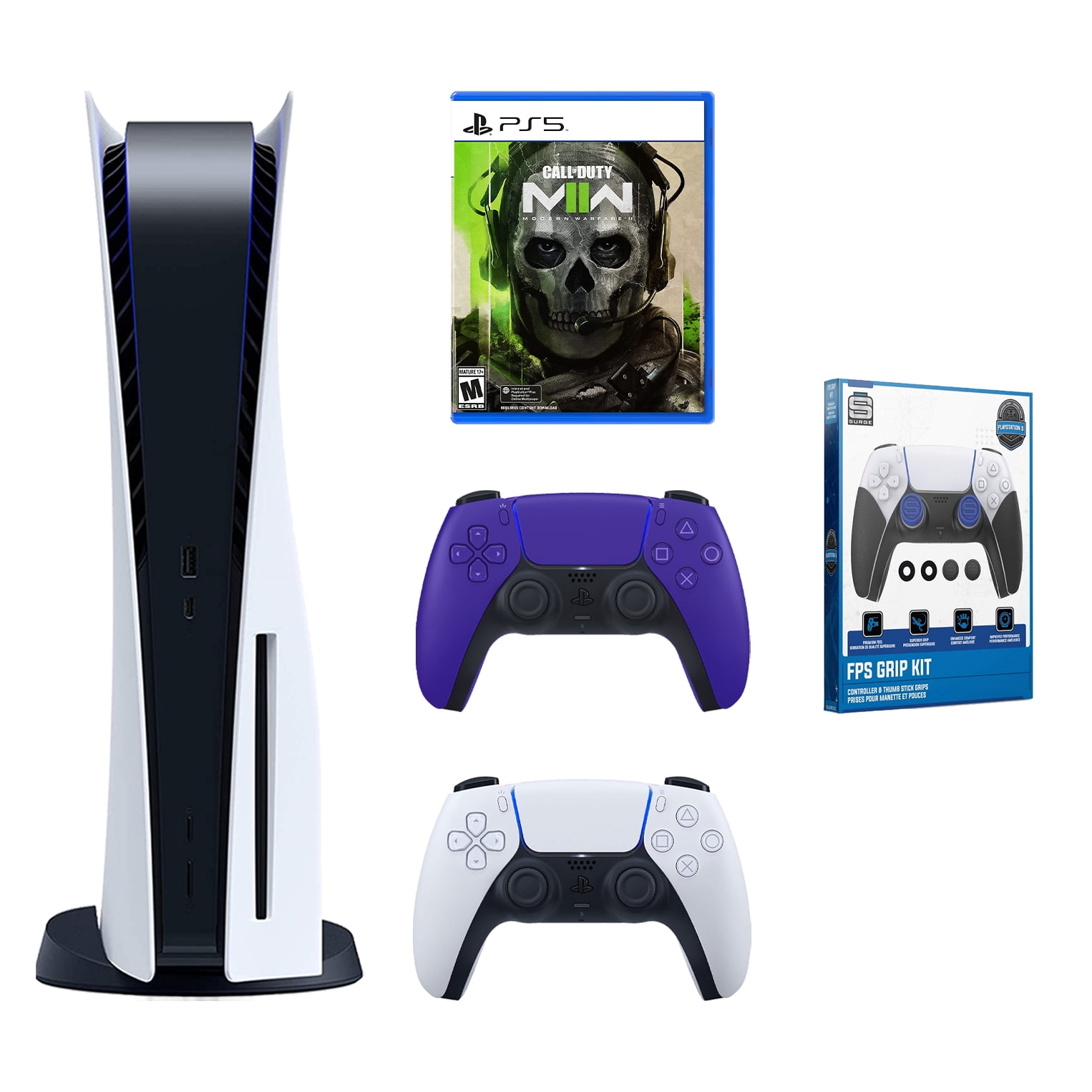 Sony PS5 Console Bundle with Extra Galactic Purple Controller, Modern ...