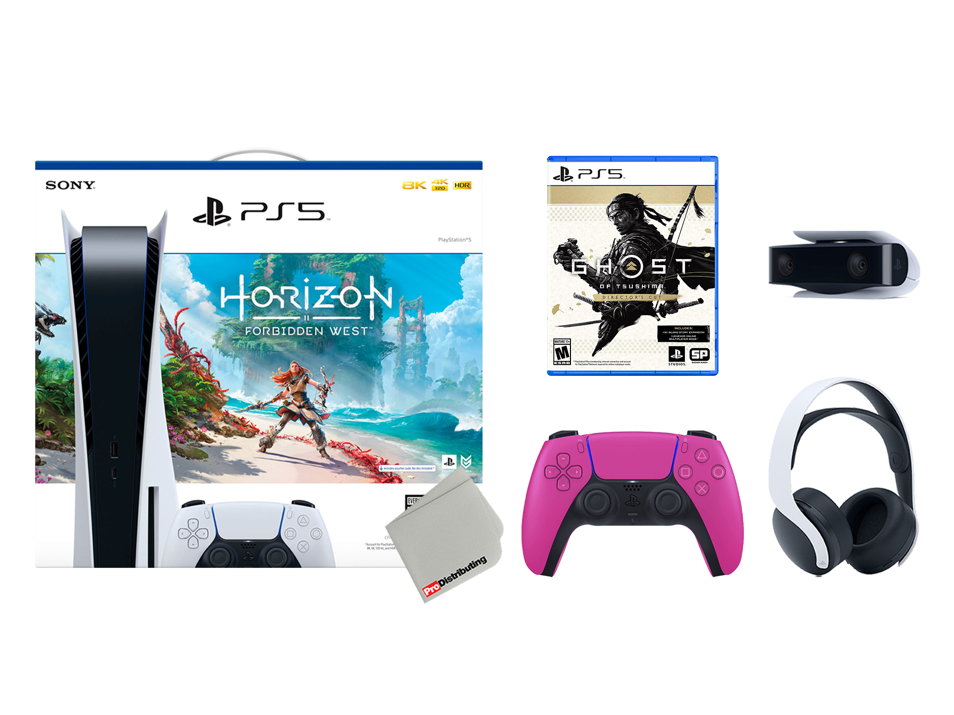 Sony Playstation 5 Disc Horizon Forbidden West Bundle with Extra Nova ...