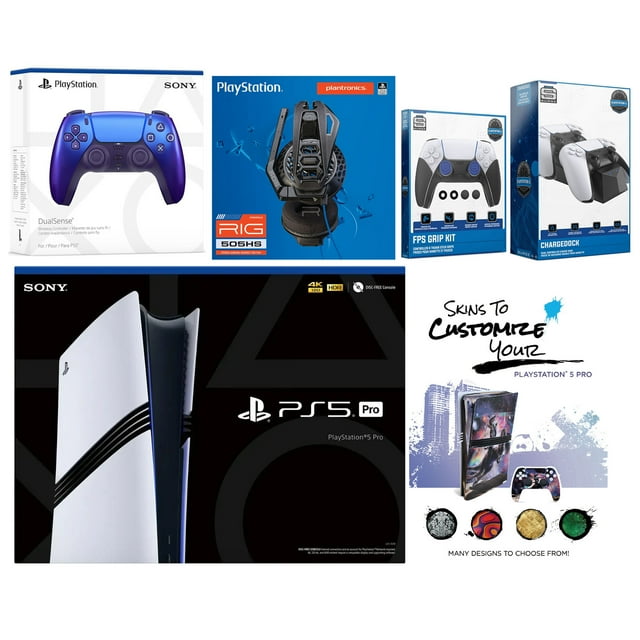 Sony Playstation 5 Pro Bundle with Extra Chroma Indigo Controller ...