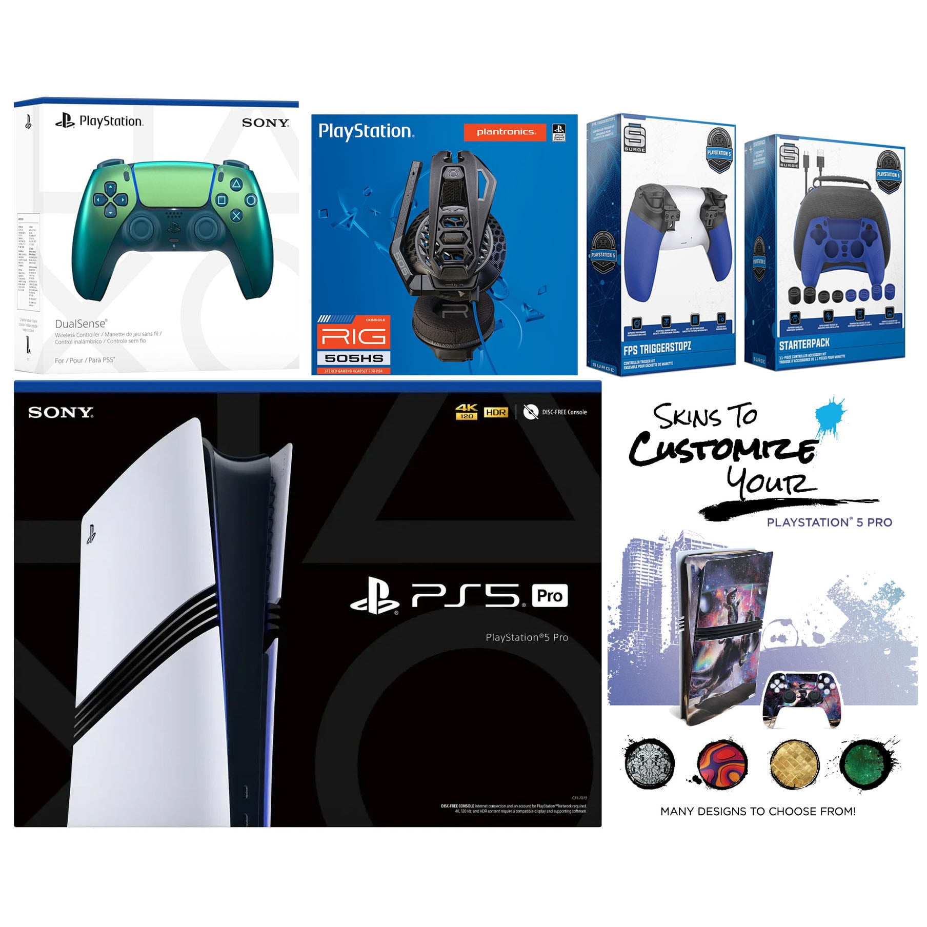 Sony Playstation 5 Pro Bundle with Extra Chroma Teal Controller ...
