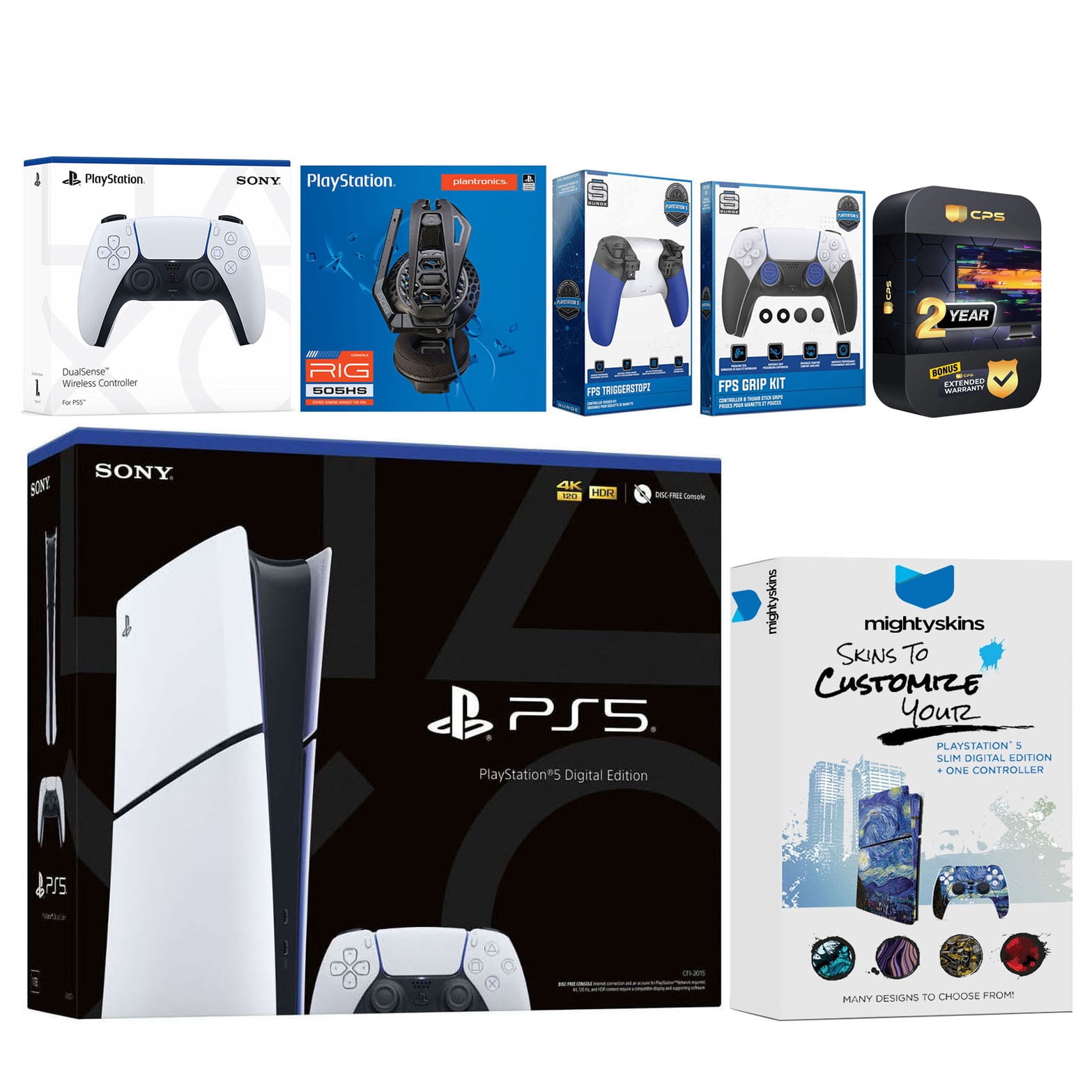 Sony Playstation 5 Slim Digital with Extra White Controller ...