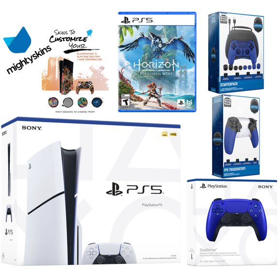 Sony Playstation 5 Slim Disc Bundle with Horizon Forbidden West, Extra ...