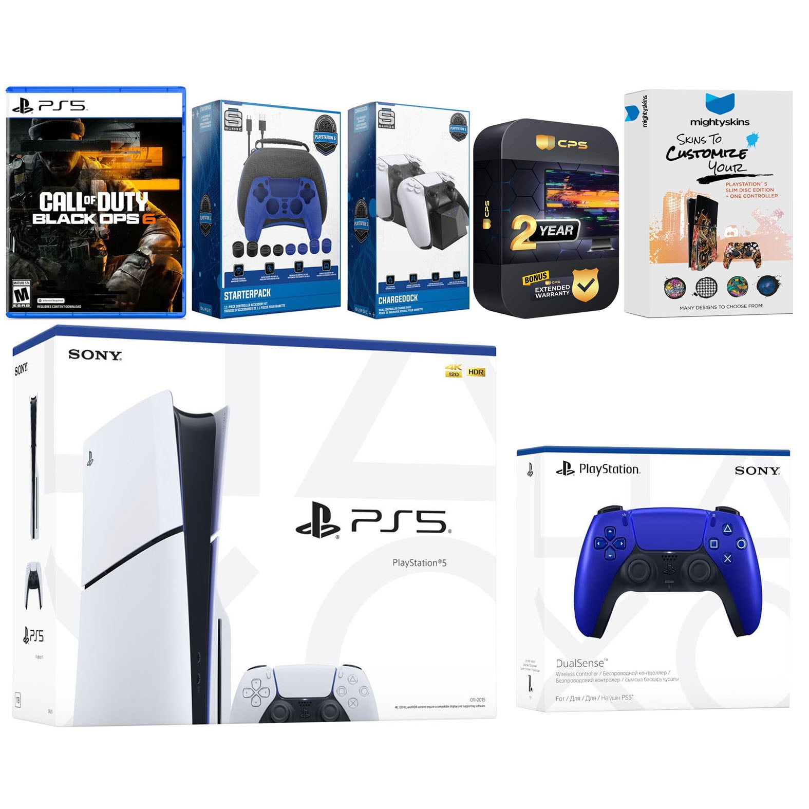 Sony Playstation 5 Slim Disc with Call of Duty: Black Ops 6, Extra ...