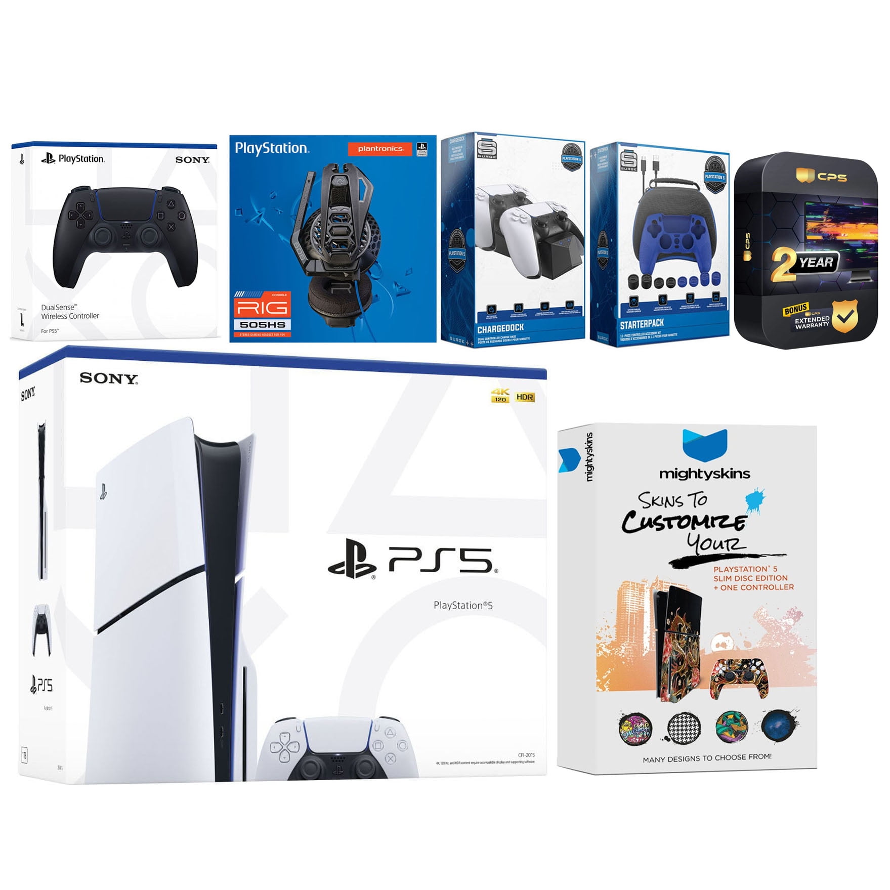 Sony Playstation 5 Slim Disc with Extra Midnight Black Controller ...