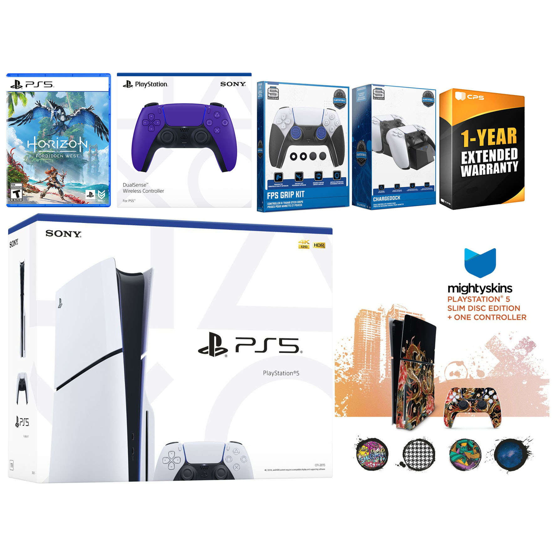 Sony Playstation 5 Slim Disc with Horizon Forbidden West, Extra ...