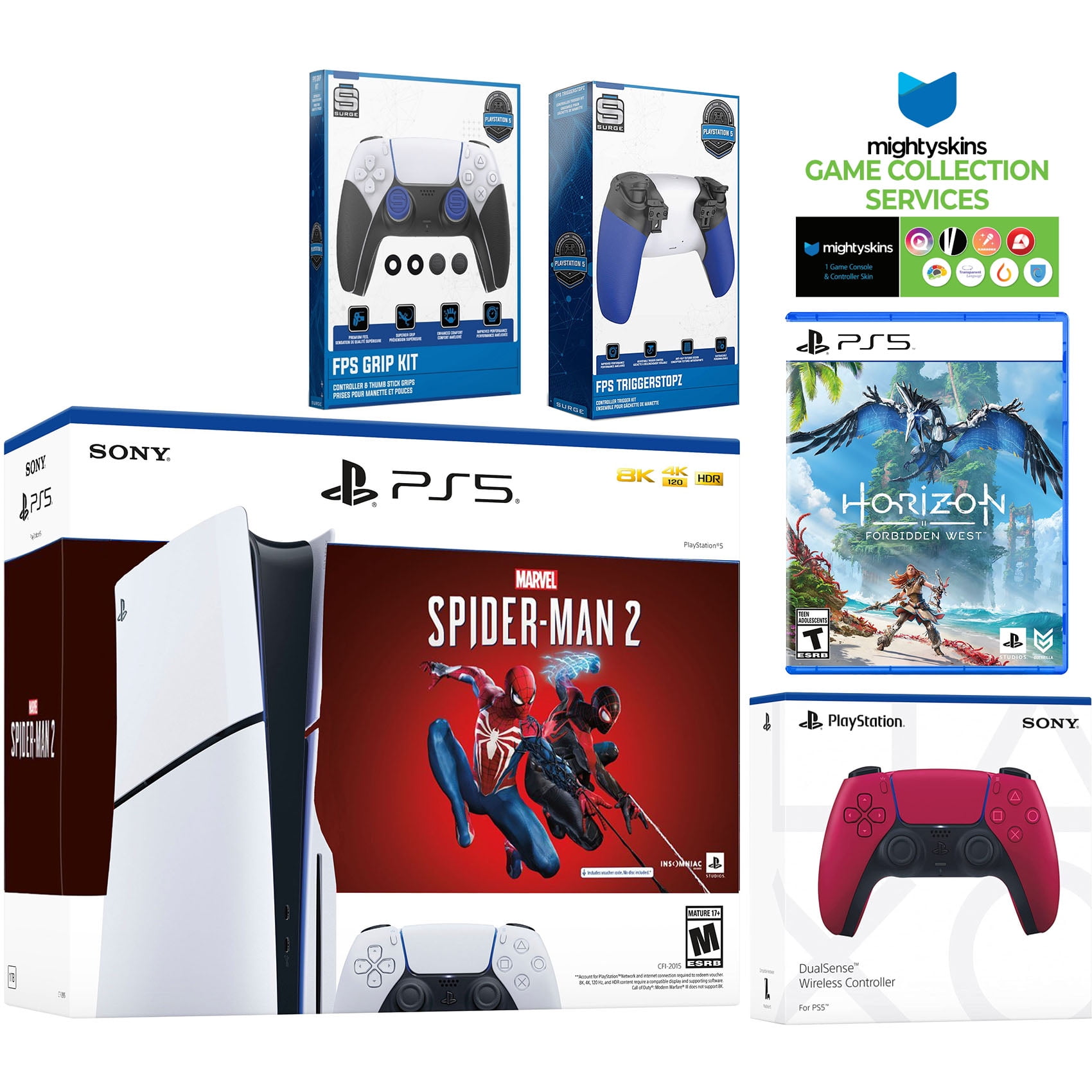 Sony Playstation 5 Slim Disc Marvel’s Spider-Man 2 Bundle with Horizon ...