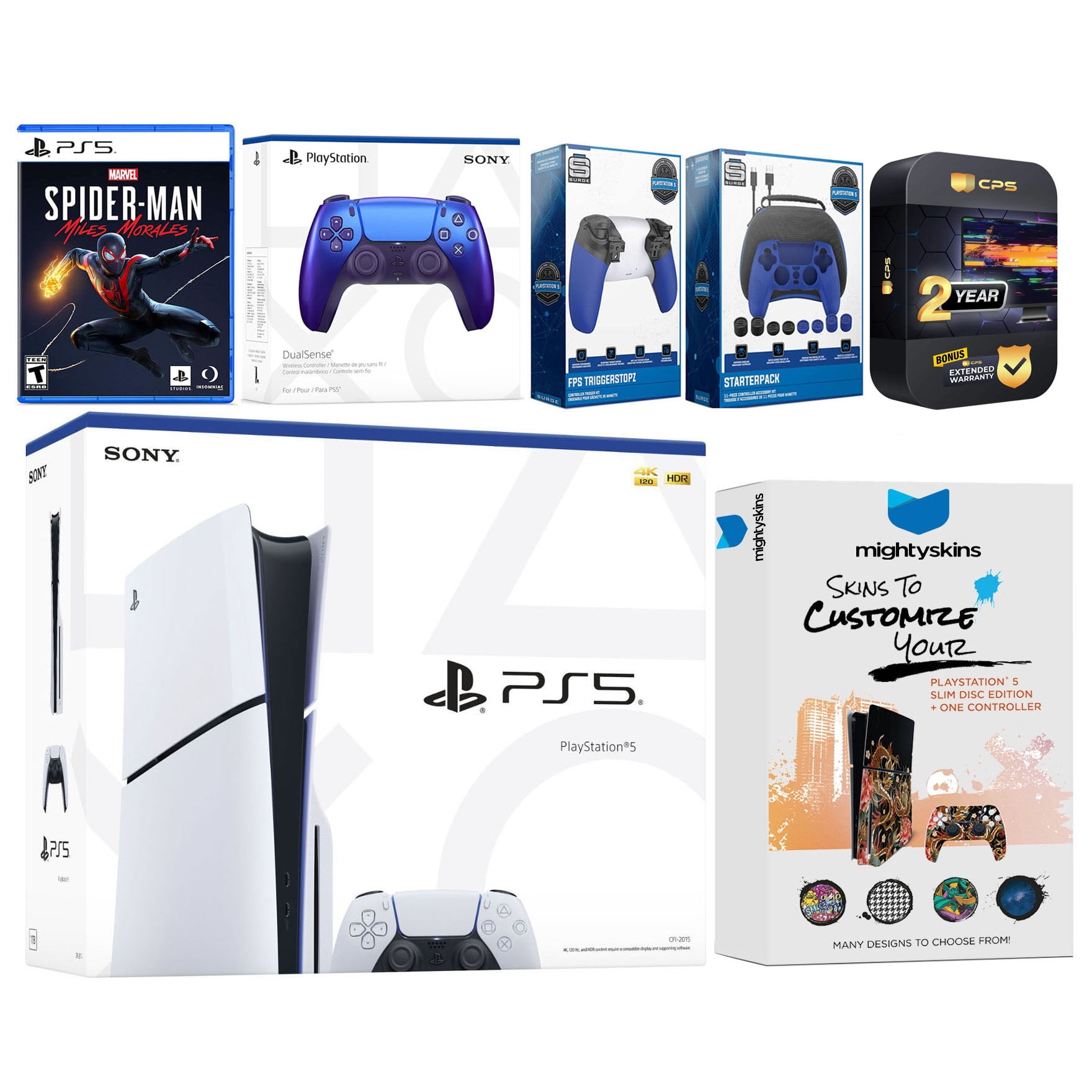 Sony Playstation 5 Slim Disc with Spider-Man: Miles Morales, Extra ...