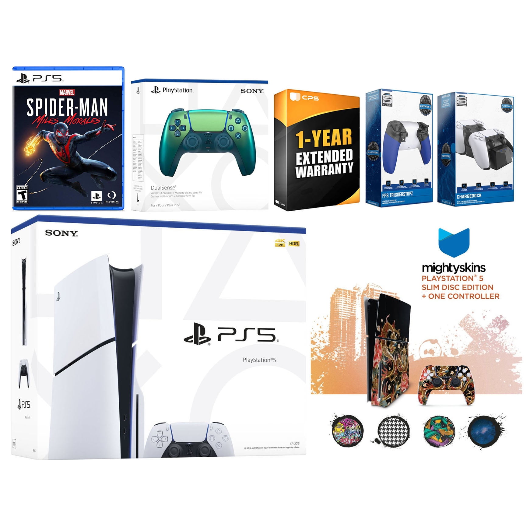 Sony Playstation 5 Slim Disc with Spider-Man: Miles Morales, Extra ...