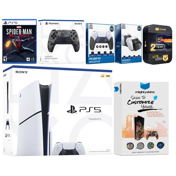 Sony Playstation 5 Slim Disc with Spider-Man: Miles Morales, Extra Gray ...