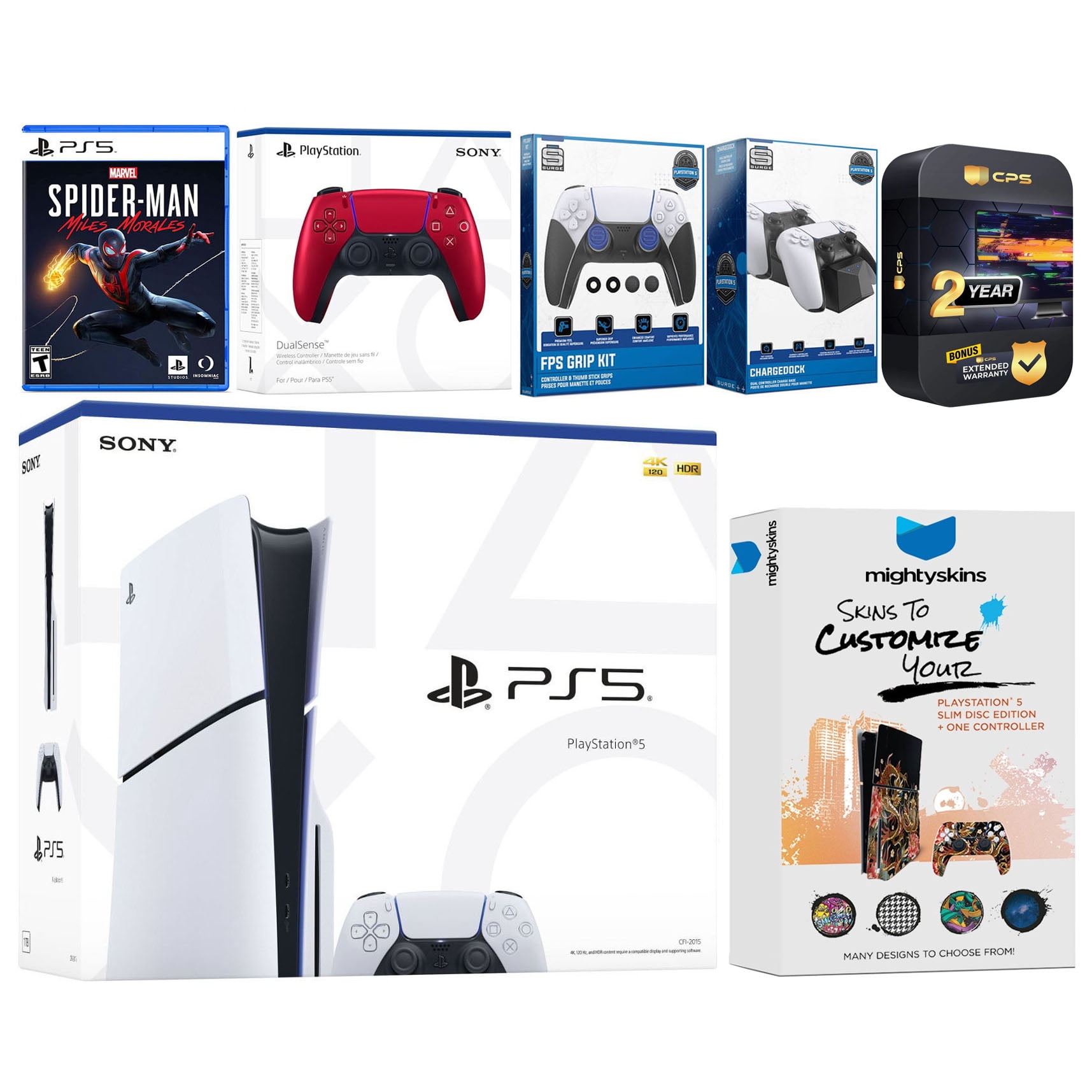 Sony Playstation 5 Slim Disc with Spider-Man: Miles Morales, Extra ...