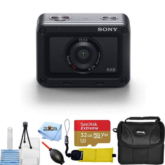 Sony RX0 Ultra Compact Waterproof Camera with 7PC Accessory Kit, Black ...