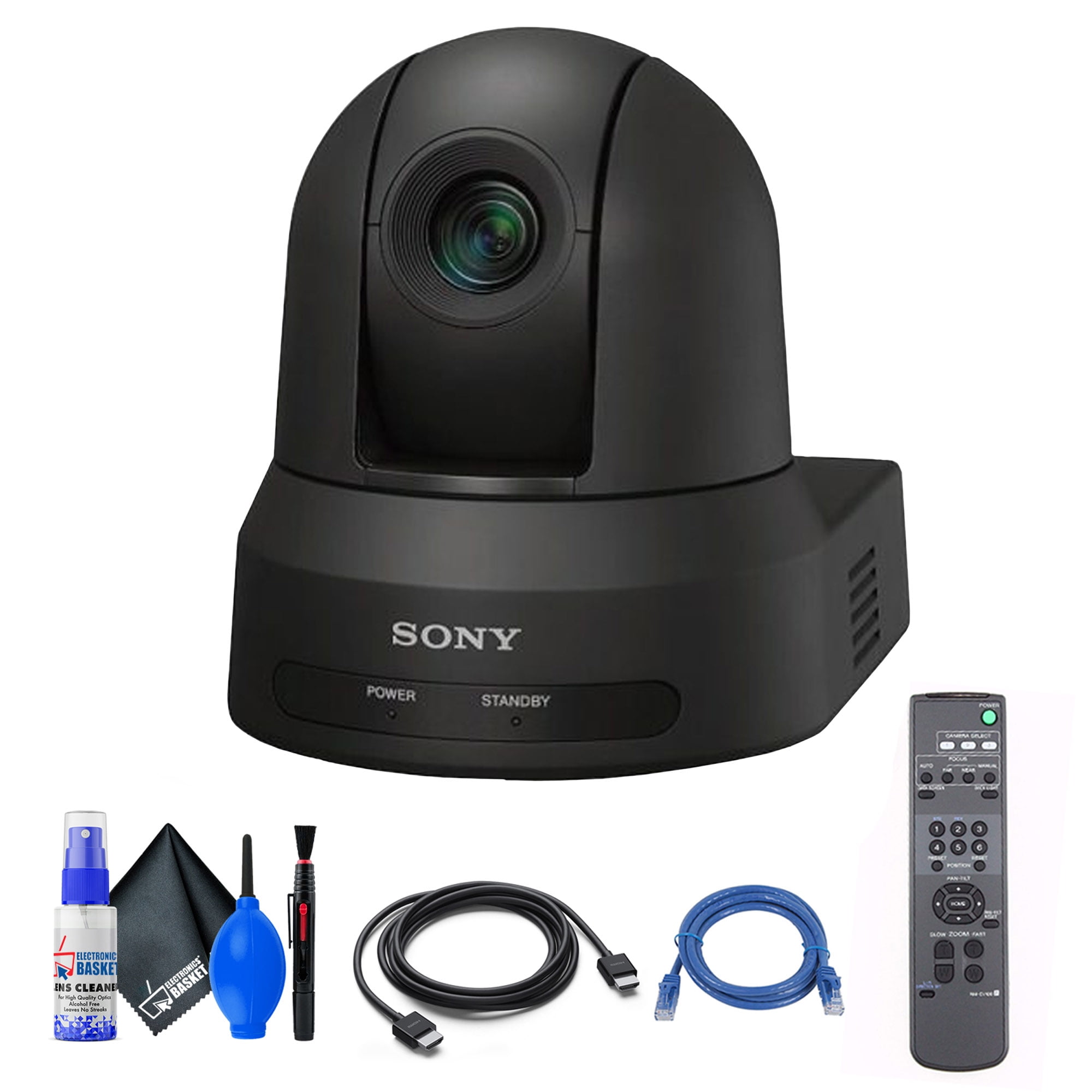 Sony SRG-X40UH 4K/HDMI/USB Optical 40x Zoom PTZ Camera with PoE+ (Black) (SRG-X40UH/B) + Cat5e ...