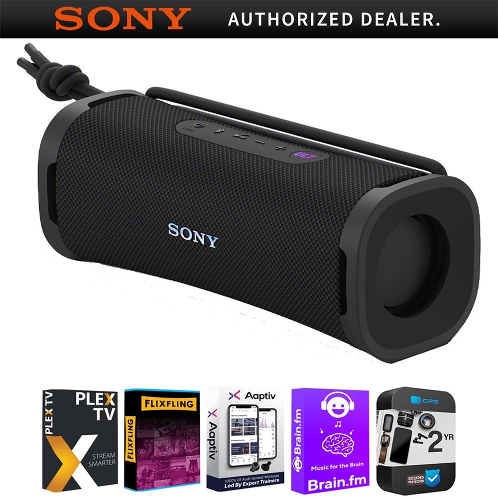 Sony SRSULT10/B EXTRA BASS Portable Bluetooth Speaker 2024 Black Bundle ...