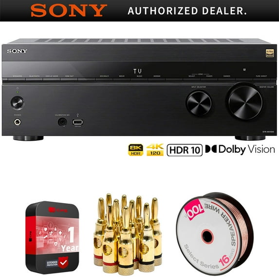 Sony STR-AN1000 7.2 Channel Stereo Receiver with 100ft 16 AWG Speaker ...
