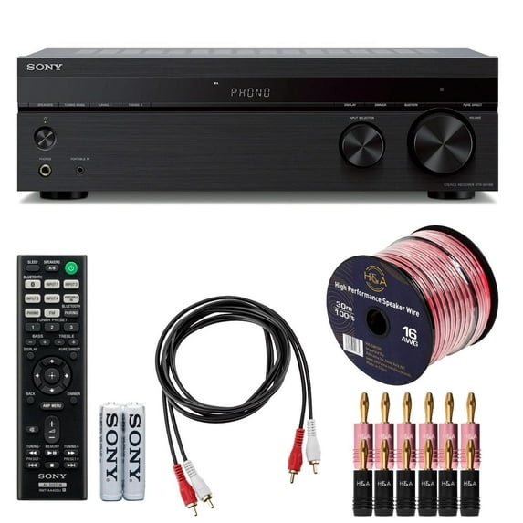 Sony STR-DH190 2-Channel Stereo Receiver, Bluetooth, Phono Input, 100W ...