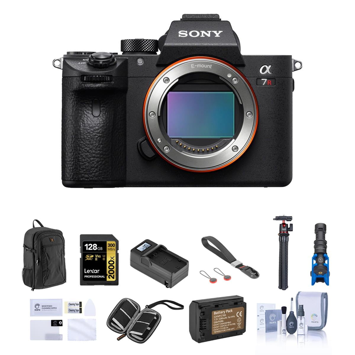 Sony Sony Alpha a7R IV Full Frame Mirrorless Camera (V2) - Bundle with 128GB SD Card, Backpack ...