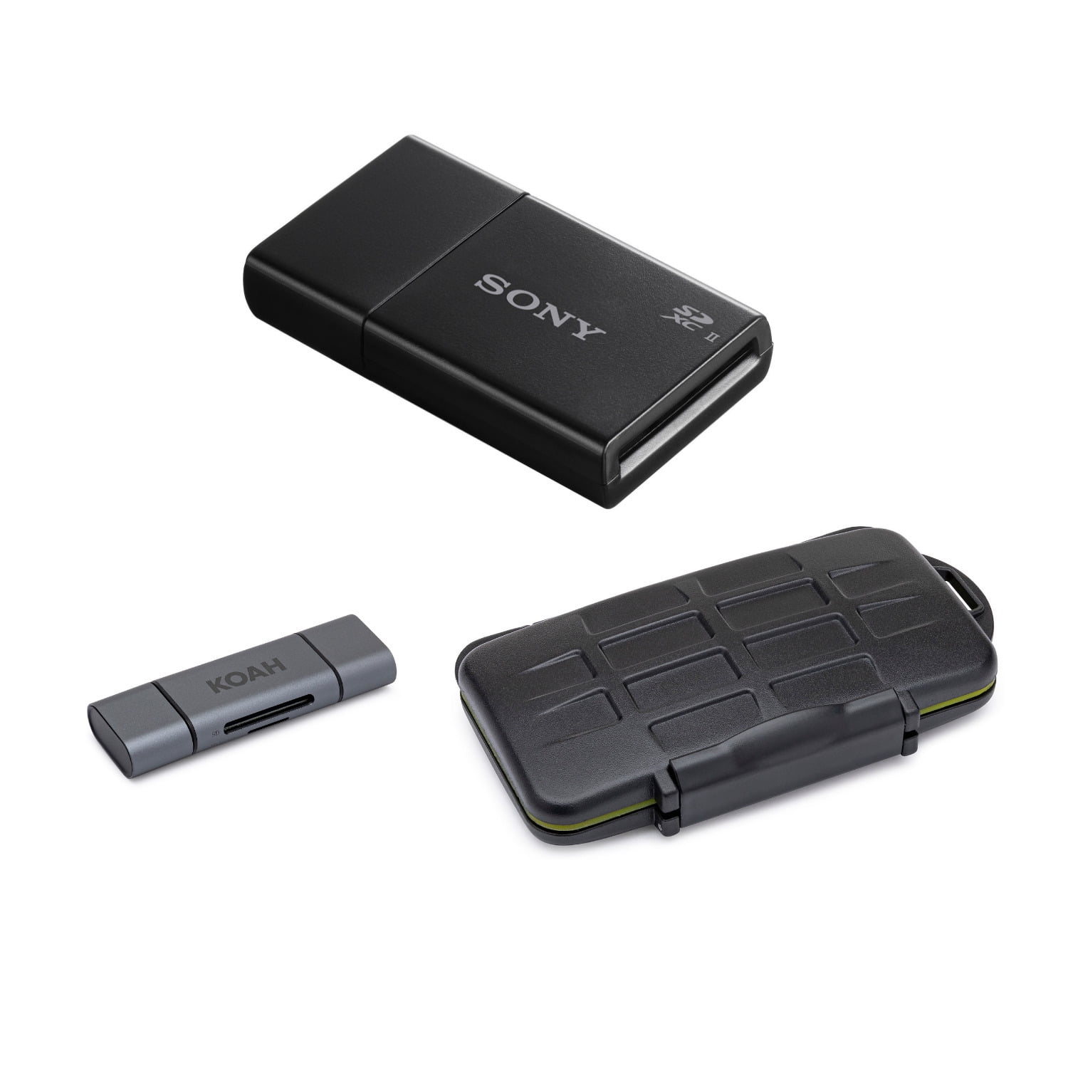 Sony UHS-II USB 3.1 SD Card Reader with Carrying Case and Card Reader ...